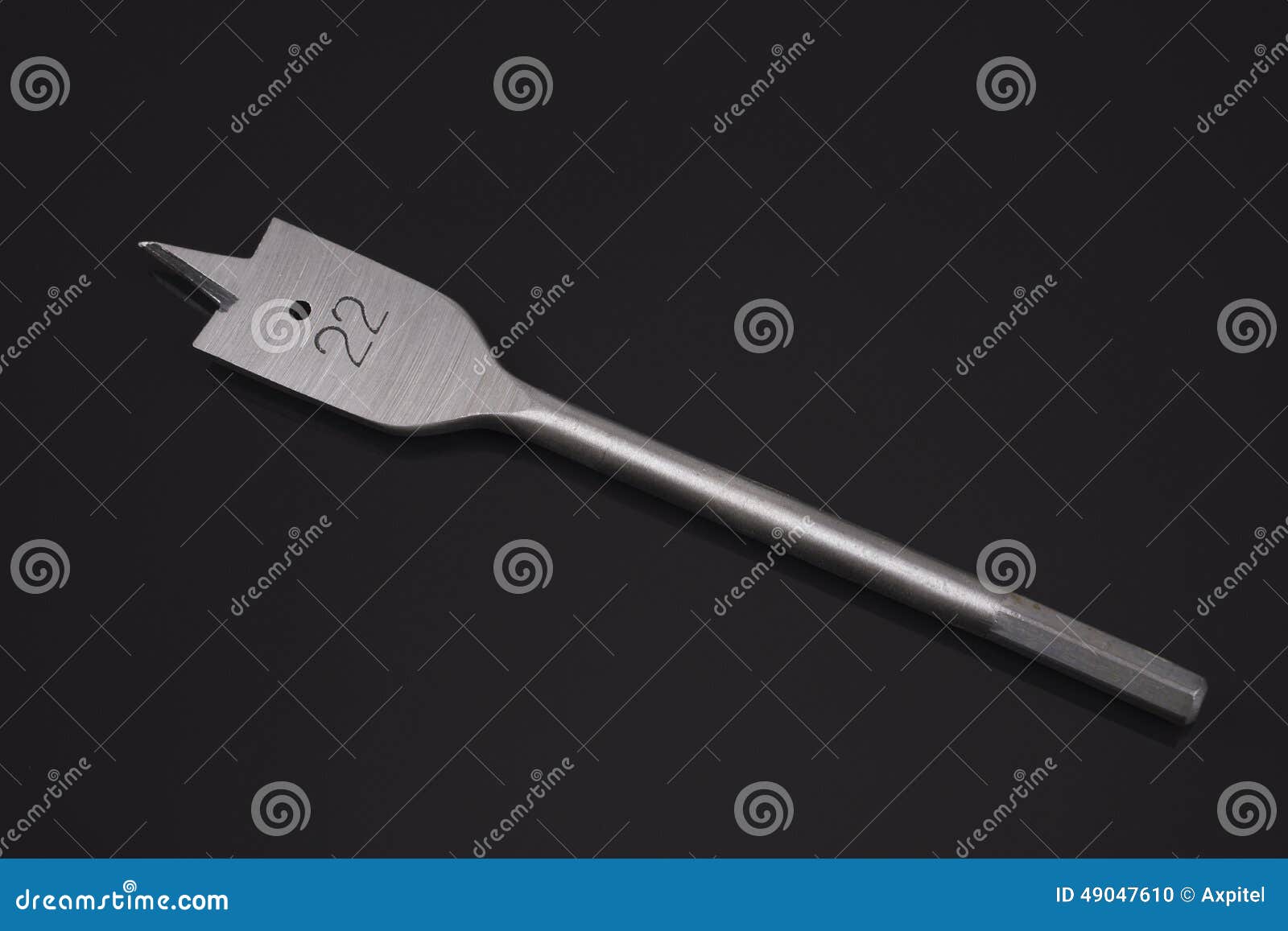 Flat wood bit stock photo. Image of piece, pike, drilling - 49047610