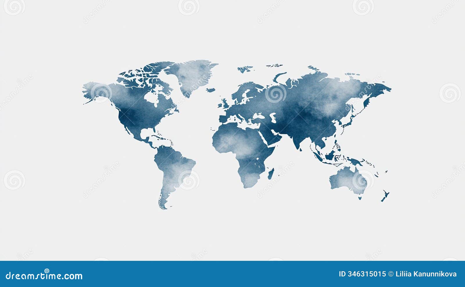 A Flat World Map Features Blue Network Connections on a Textured Grey ...