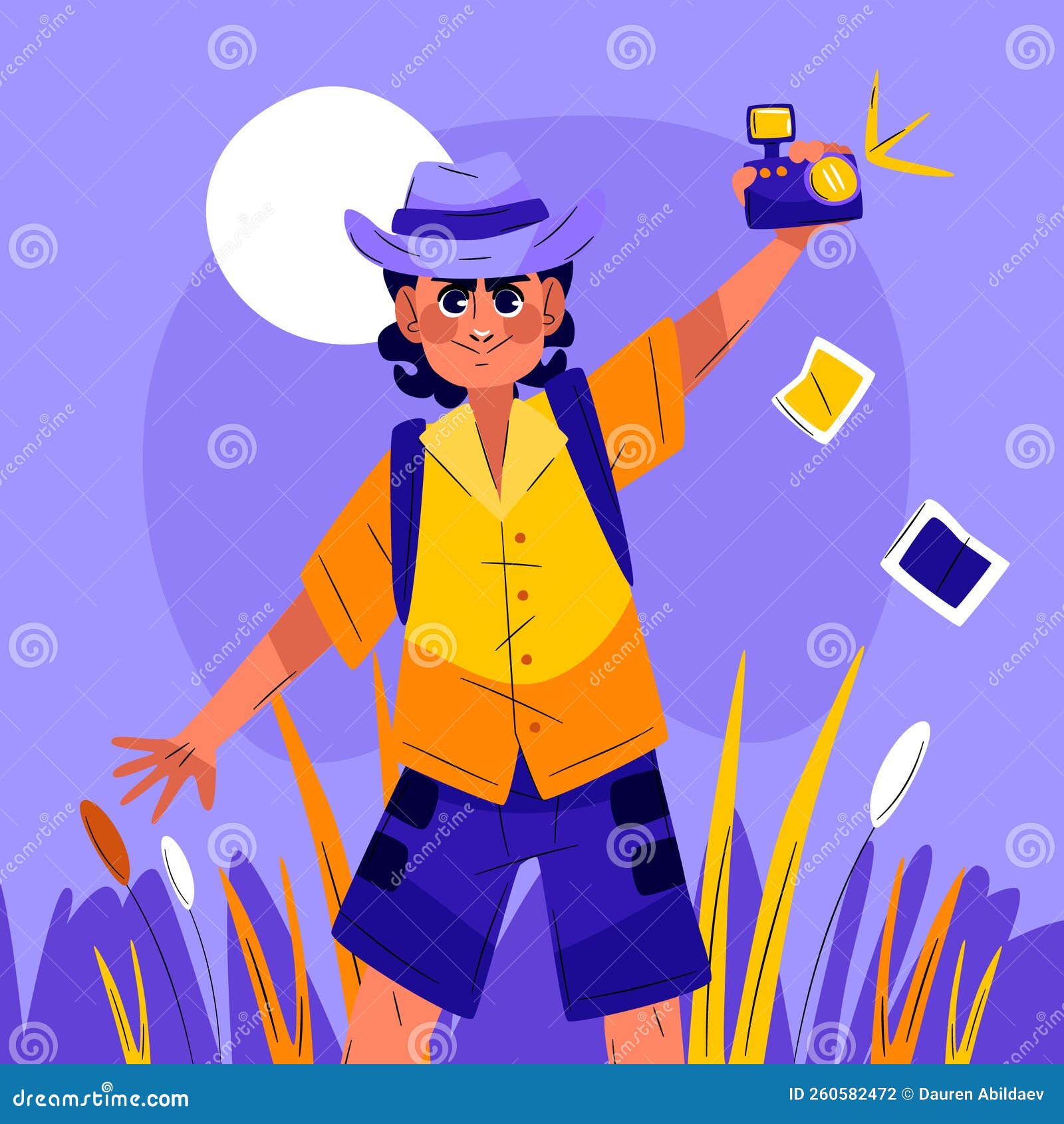 Flat World Photography Day Best Vector Illustration Stock Vector ...