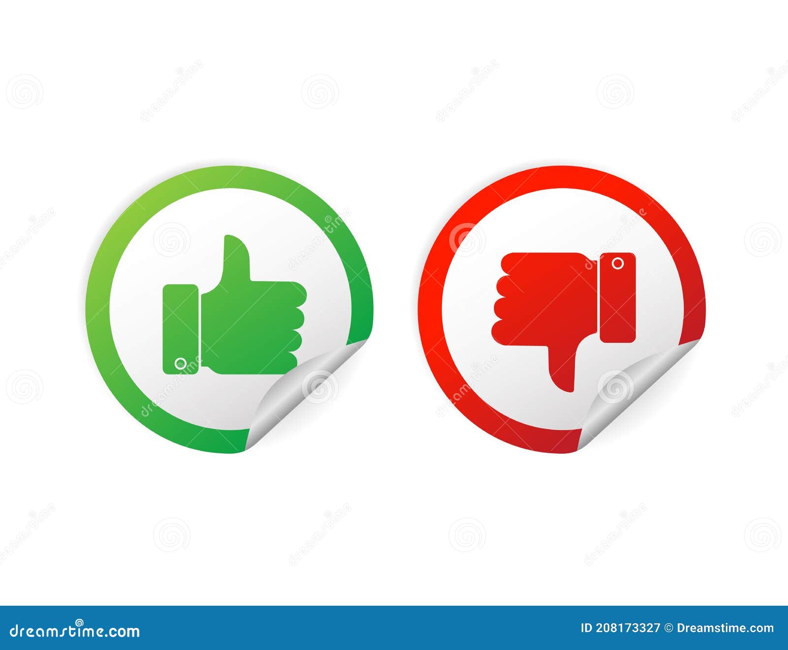 Flat Yes No Sticker. Check Mark Icon Vector Isolated. Accept Button ...