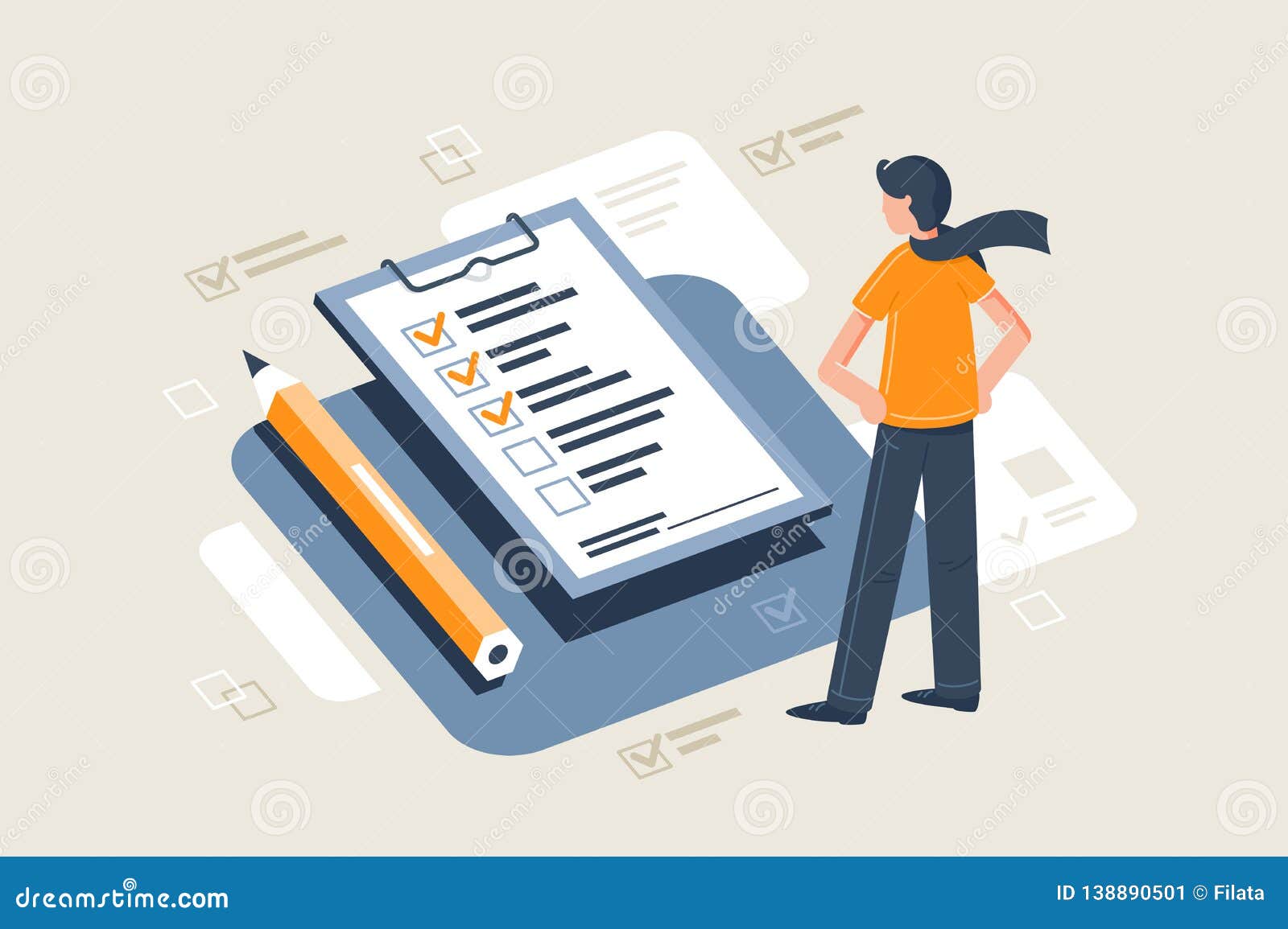 Check Sheet Icon. Record Checklist Paper. Vector Illustration ...