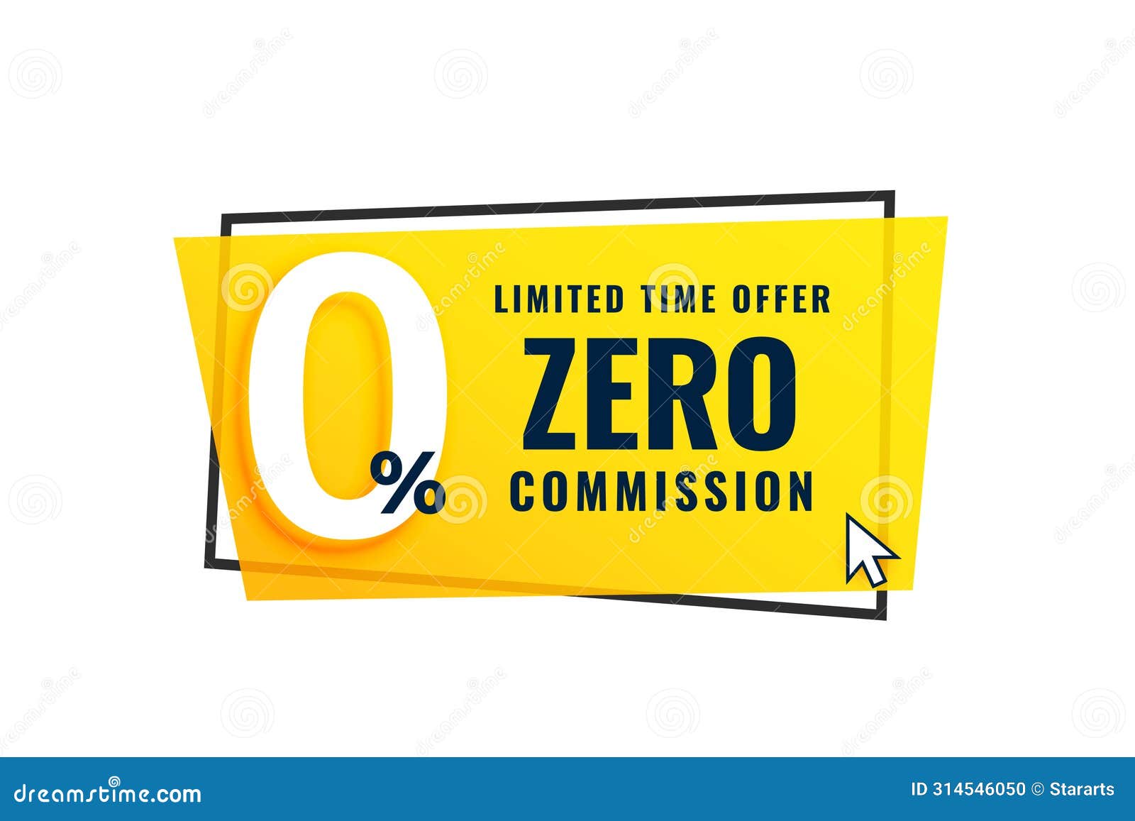 Flat Zero Commission or Interest Free Template for Business Promo Stock ...