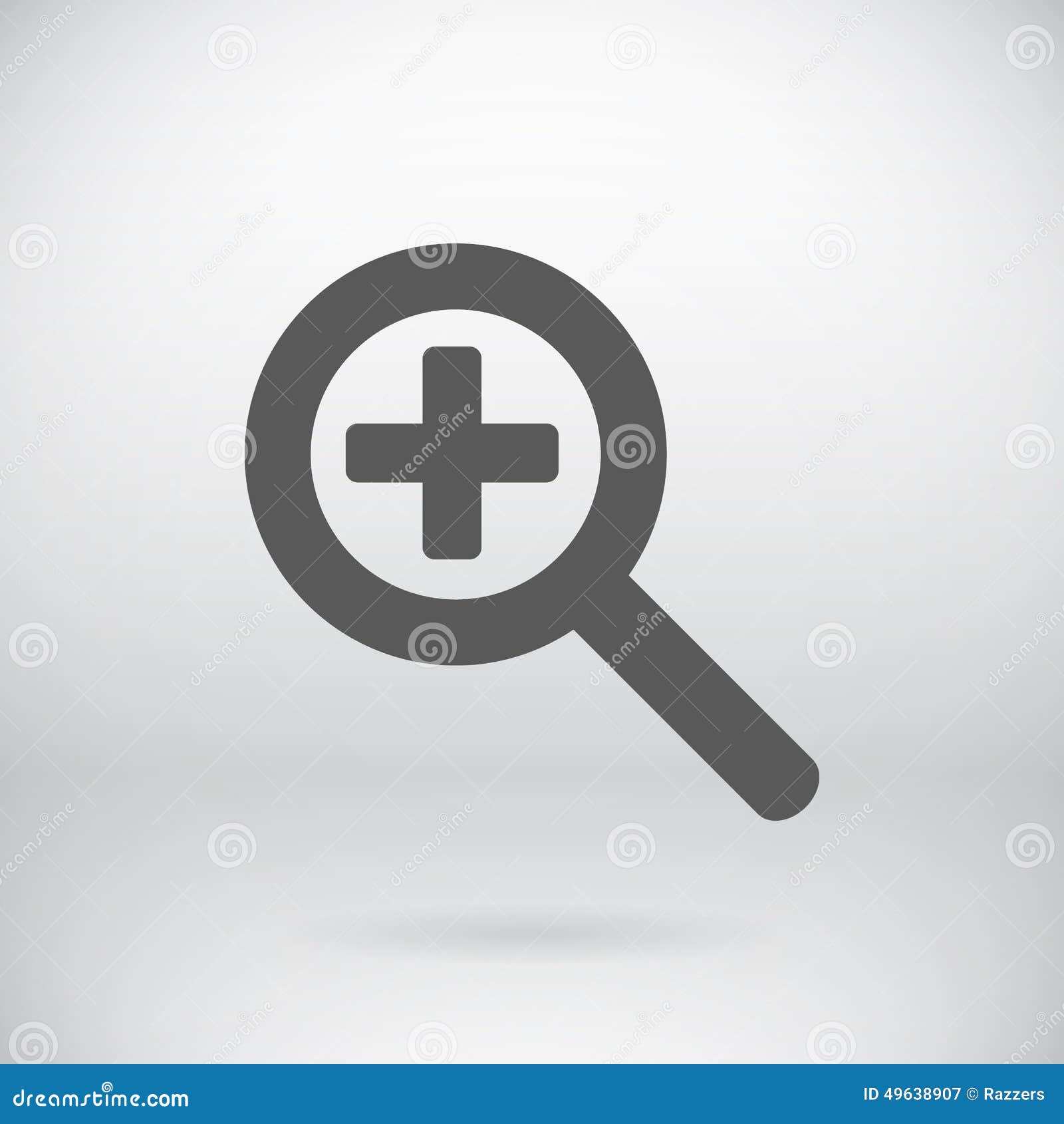 Flat Zoom Sign Vector Magnifier Symbol Background Stock Vector ...
