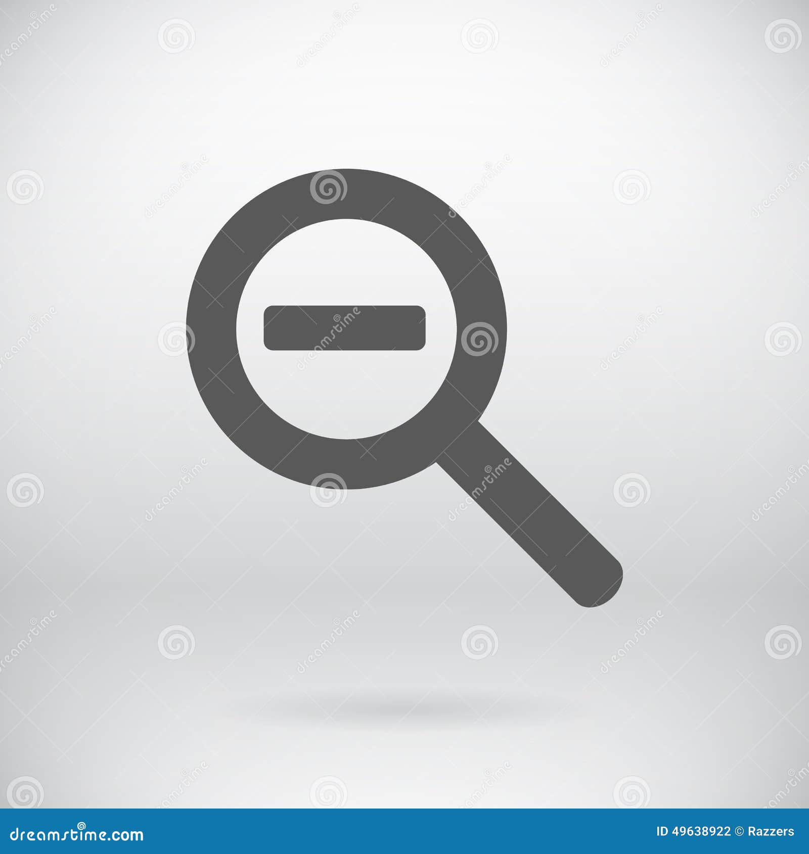 Flat Zoom Sign Vector Magnifier Symbol Background Stock Vector - Illustration of search, icon ...