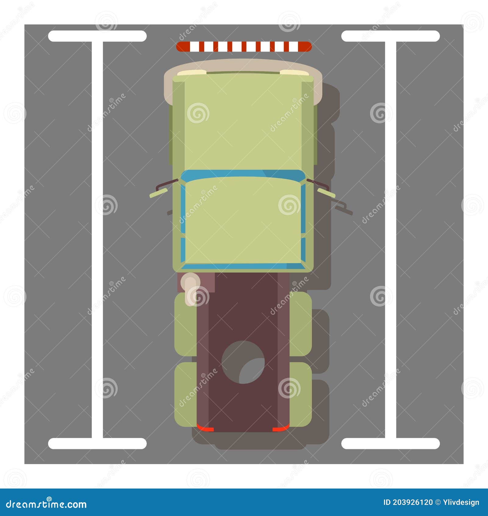 Flatbed Lorry Linear Icon. Modern Outline Flatbed Lorry Logo Con ...