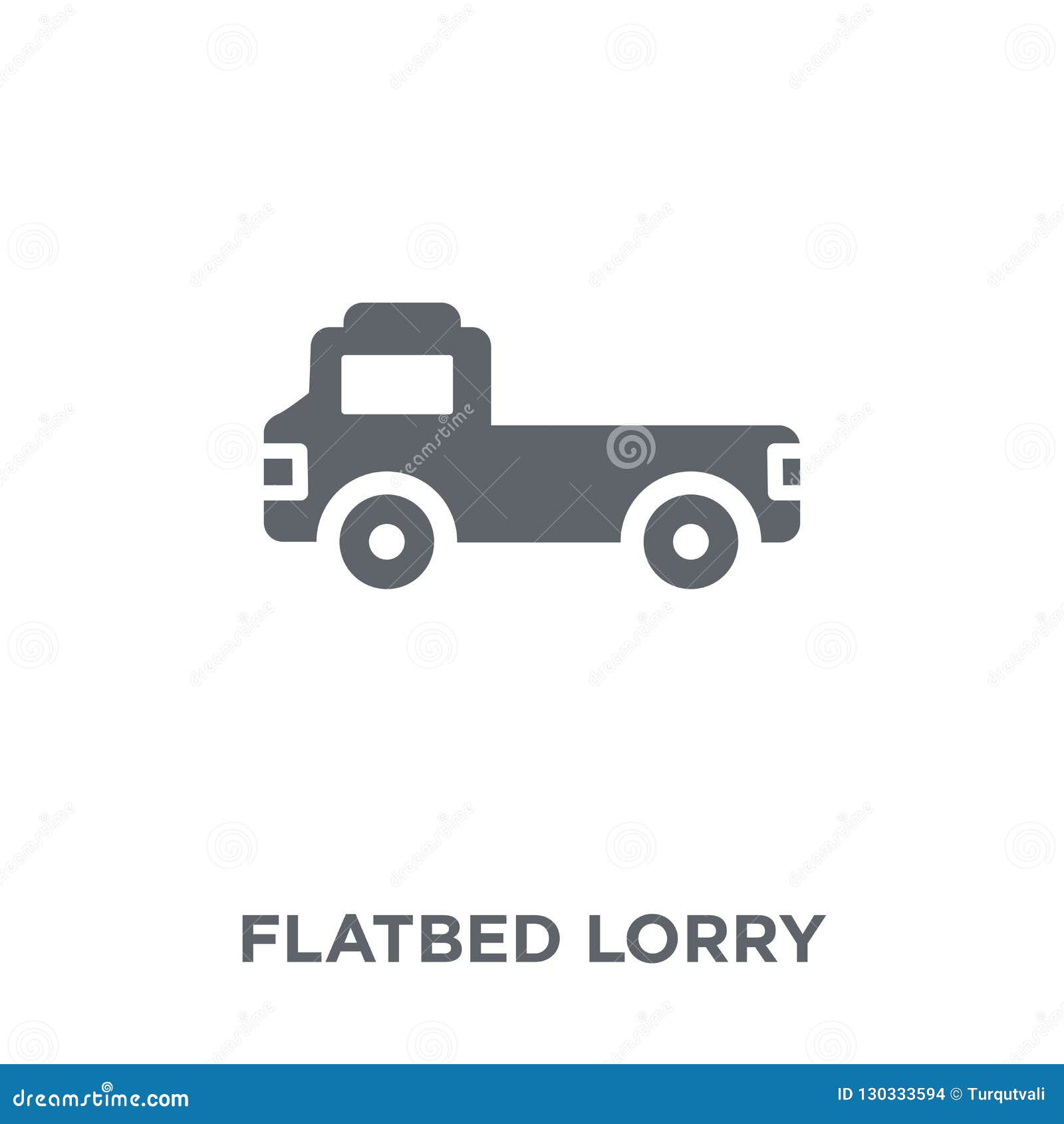 Flatbed Lorry Linear Icon. Modern Outline Flatbed Lorry Logo Con ...