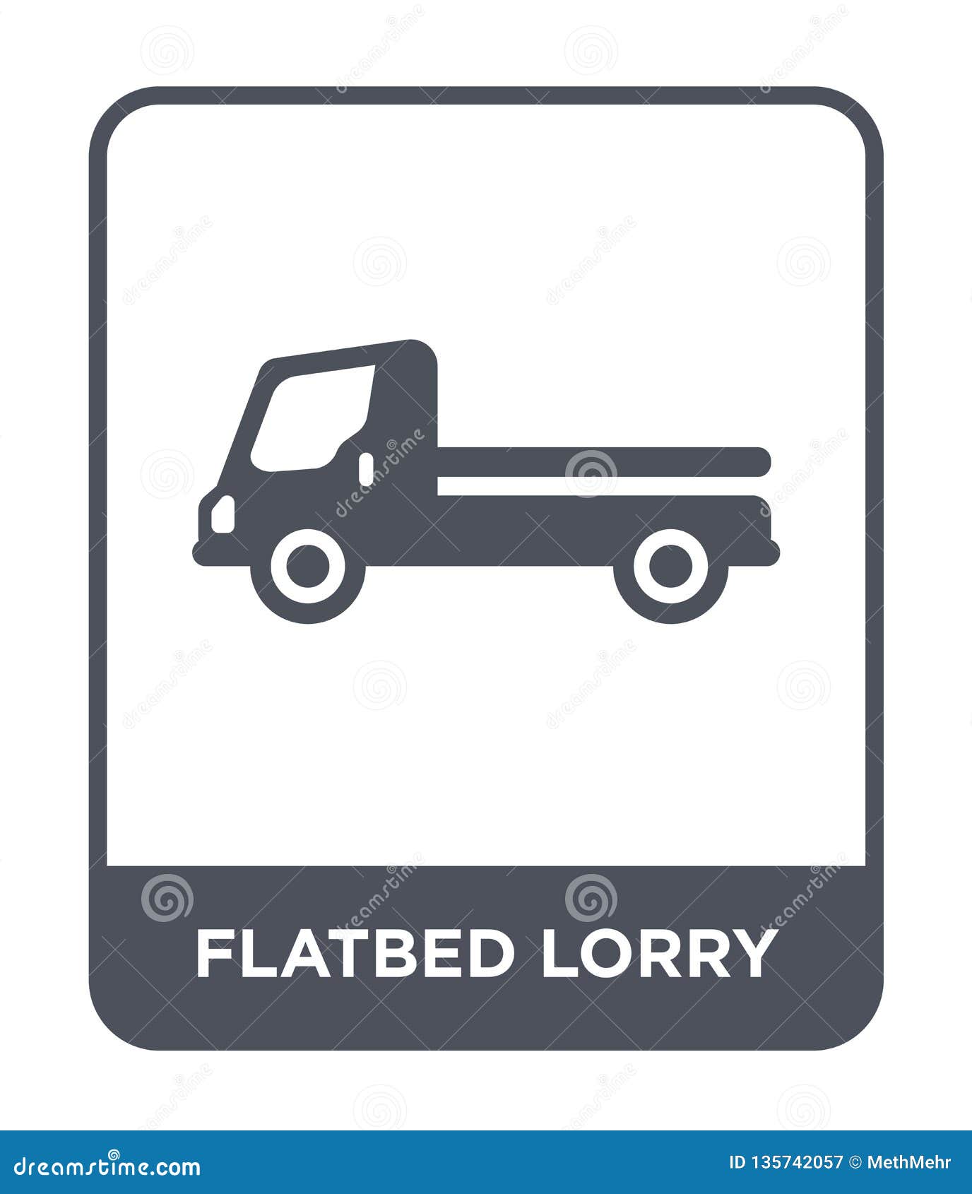Flatbed Lorry Linear Icon. Modern Outline Flatbed Lorry Logo Con ...