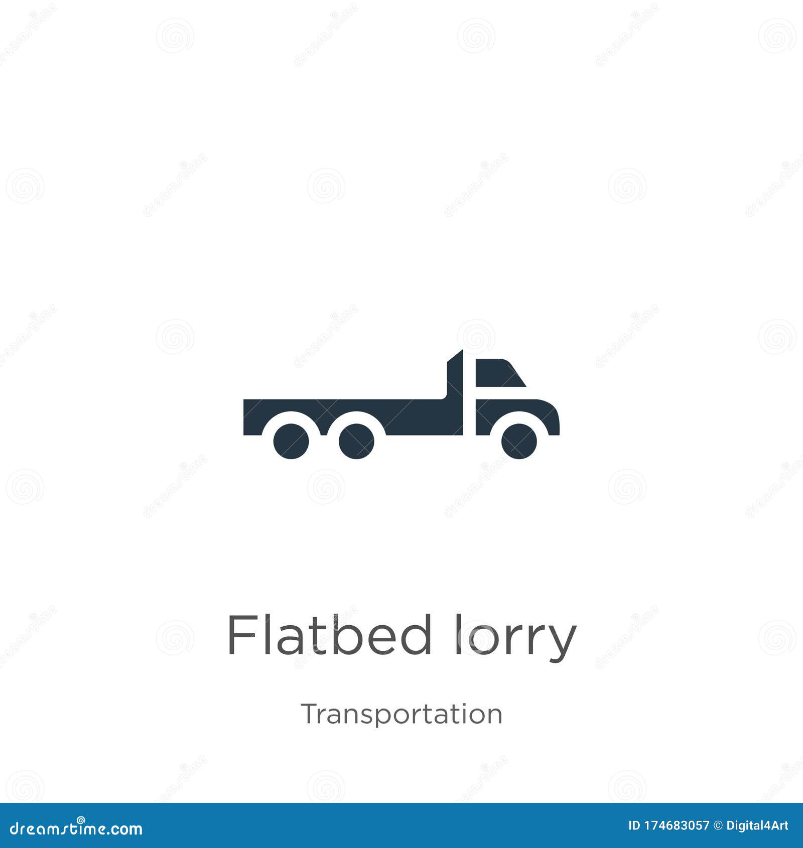 Flatbed Lorry Linear Icon. Modern Outline Flatbed Lorry Logo Con ...