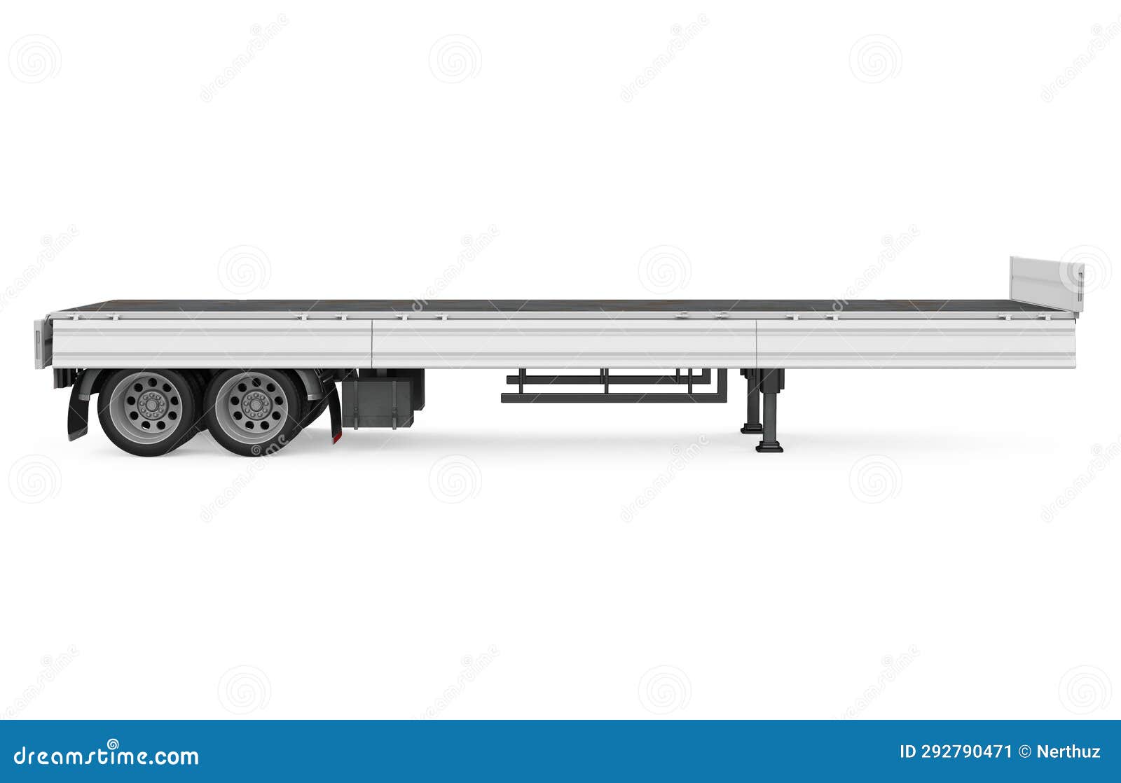 Flatbed Trailer Loading Paper Boxes In Cargo Conta Vector Illustration ...