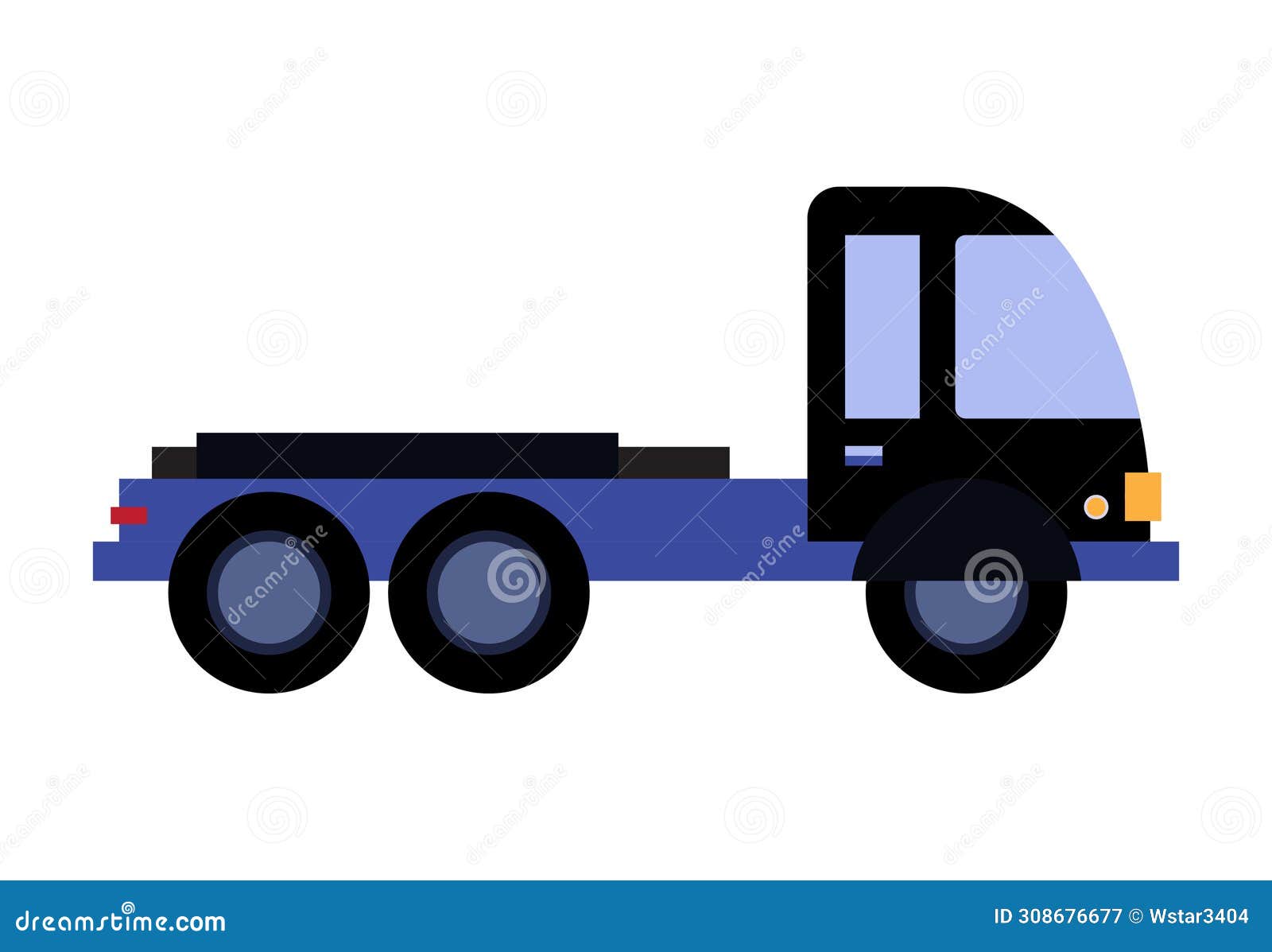 Flatbed Truck Icon stock vector. Illustration of heavy - 308676677