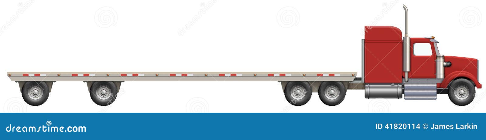 Flatbed Truck Template Cartoon Vector | CartoonDealer.com #91115757