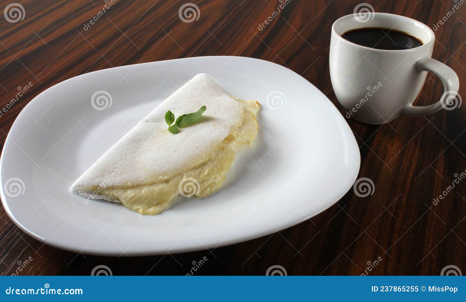 Flatbread Made with Cassava Called Tapioca with White Cheese and Cup of ...
