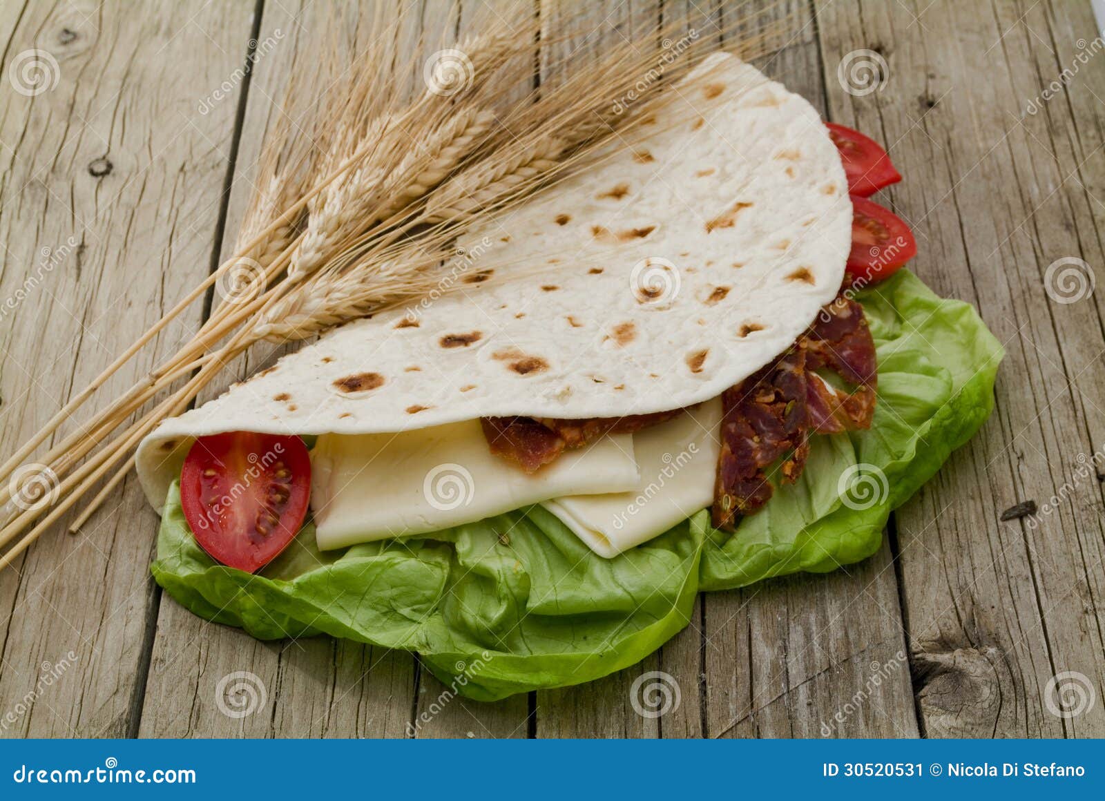 Flatbread stock image. Image of romagna, aperitif, rustic - 30520531