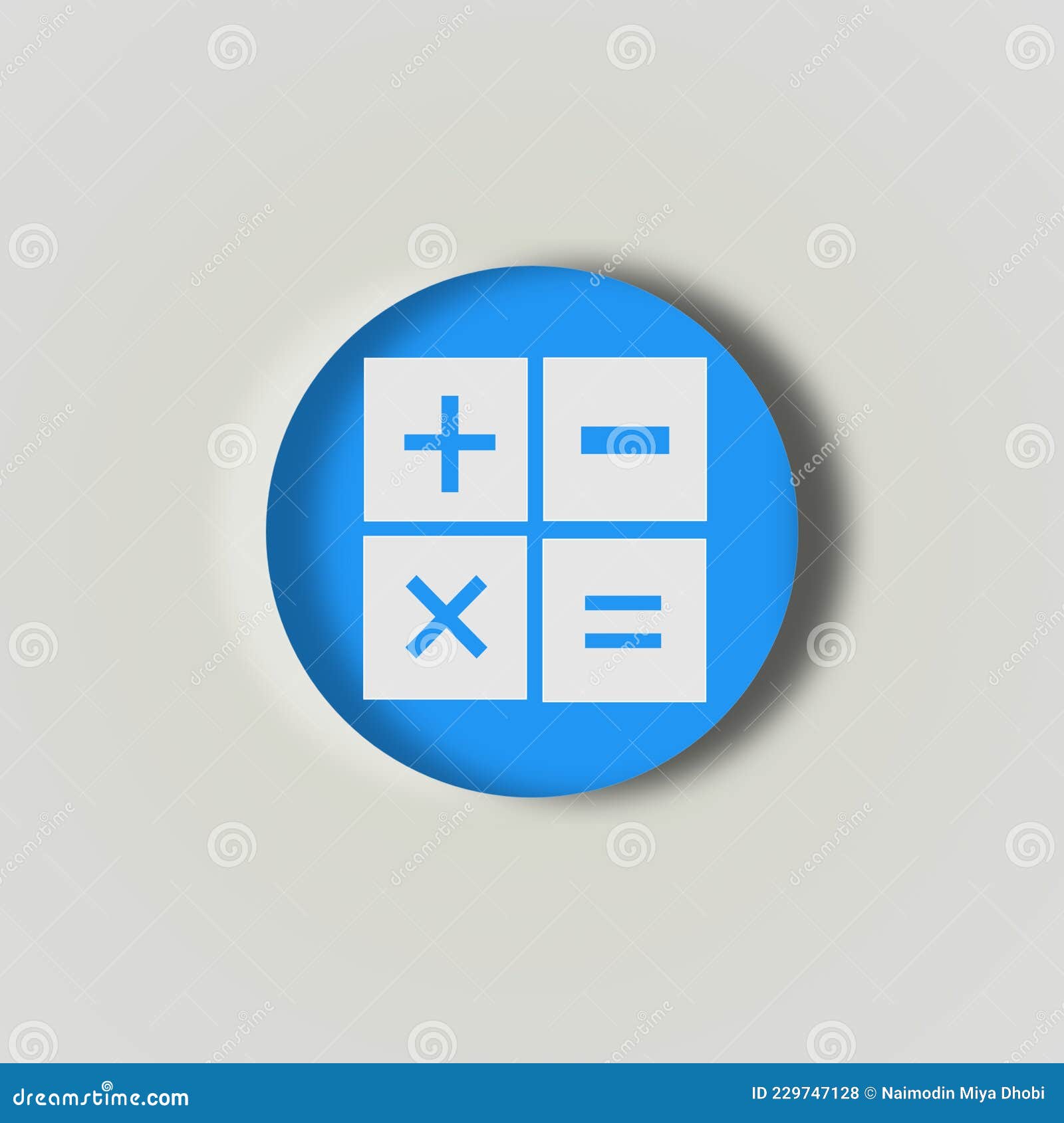 Flate Icon Calculation Signs for Web, Mobile and Business Sticker White ...