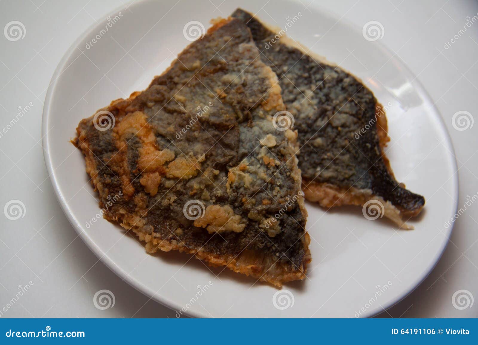 Fried Flatfish Flounder With Crispy Crust Stock Photography ...