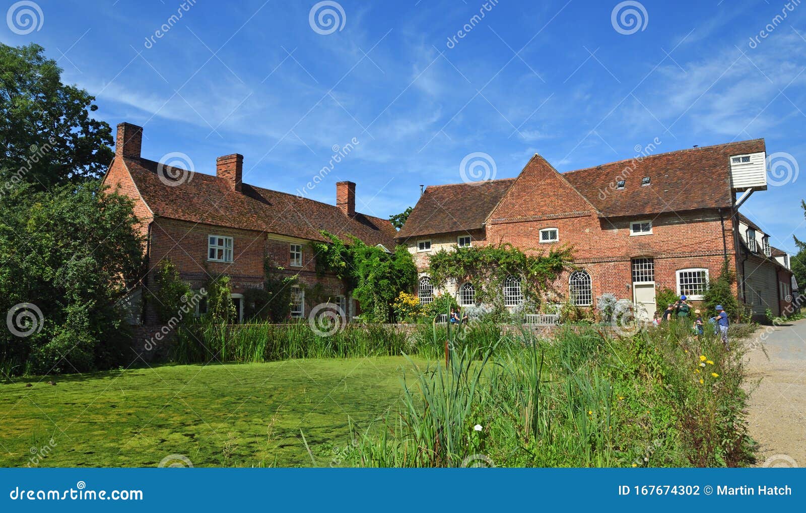 Flatford Mill and Mill Pond Suffolk England.. Stock Photo - Image of ...