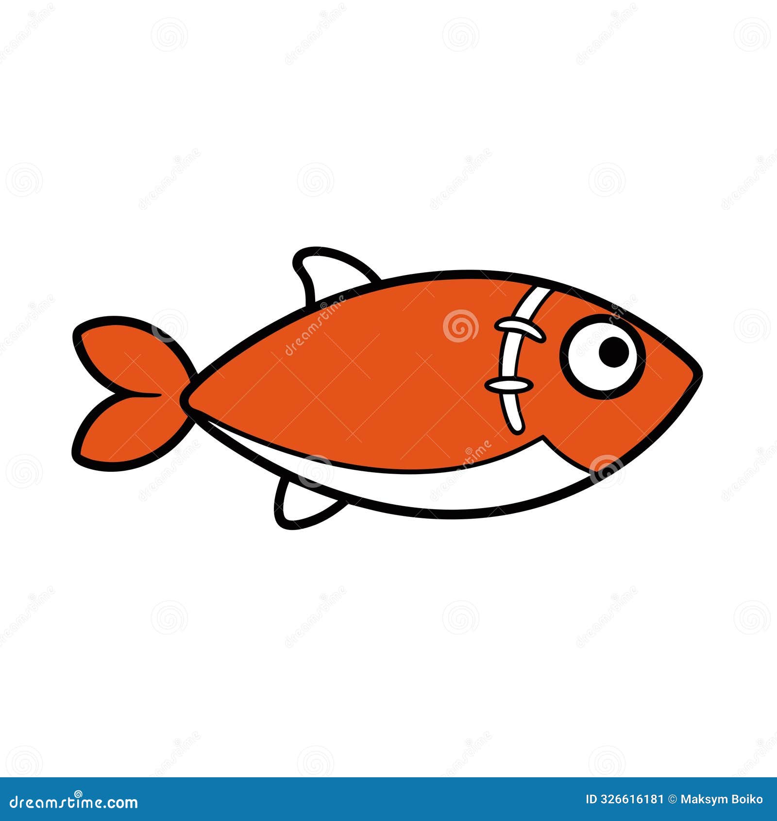 Flathead Catfish Fish Sleeps Icon Vector Stock Vector - Illustration of ...