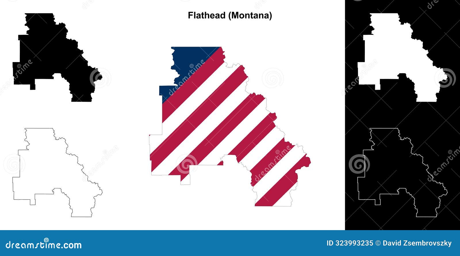 Flathead outline map stock illustration. Illustration of silhouette ...