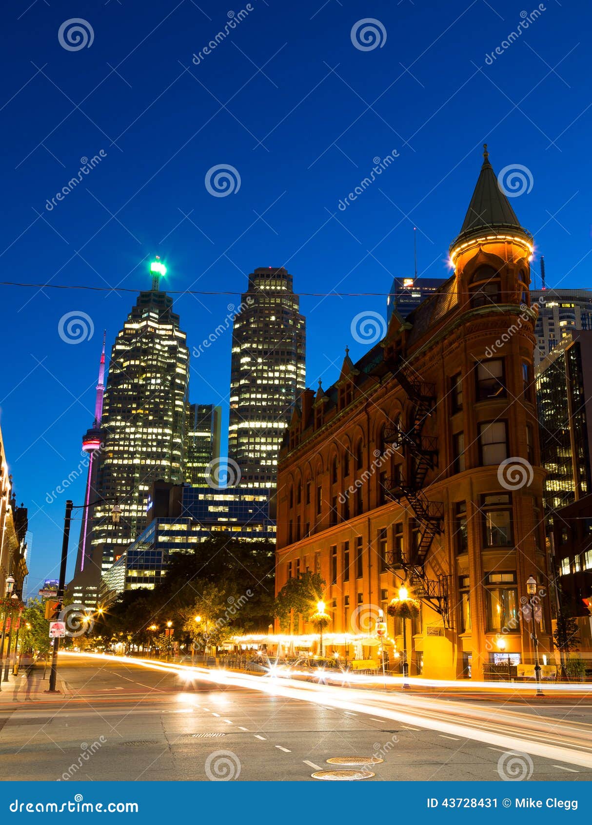 Flatiron and Downtown Toronto at Night Editorial Photo - Image of ...