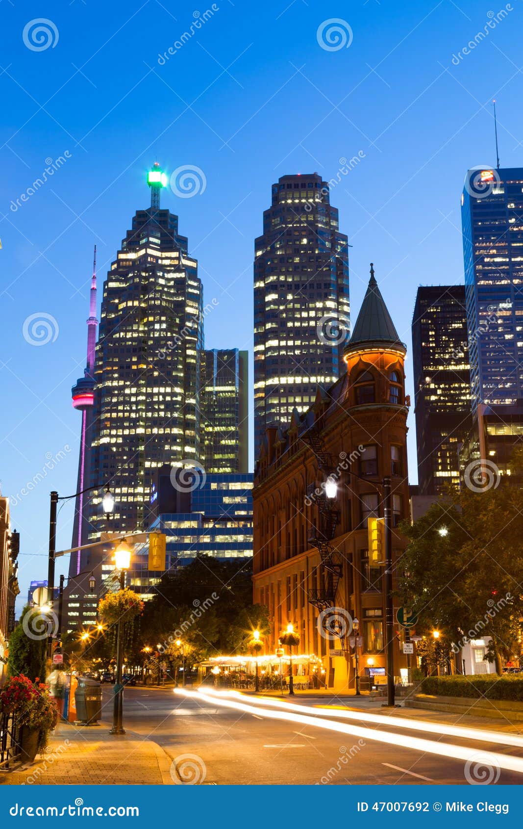 Flatiron and Downtown Toronto at Night Editorial Photography - Image of ...