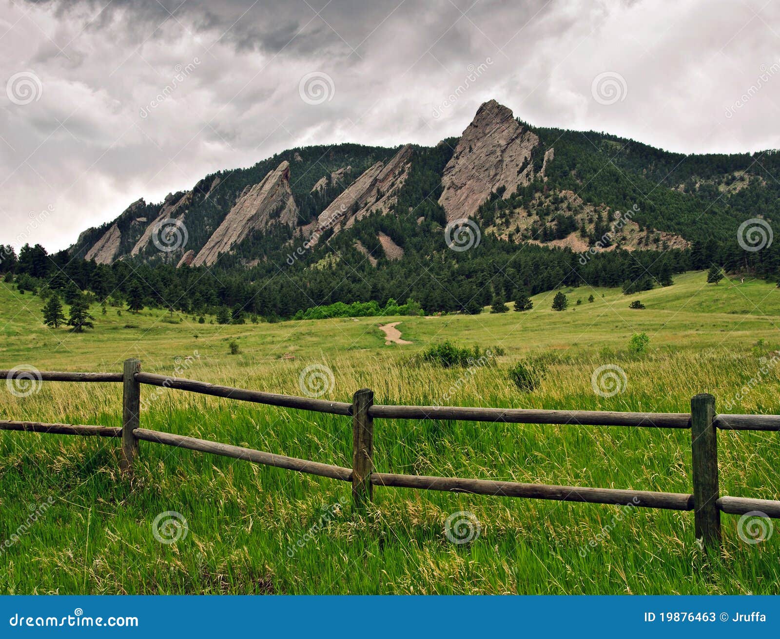 Flatiron Mountain Range in Boulder, Colorado Stock Image - Image of ...