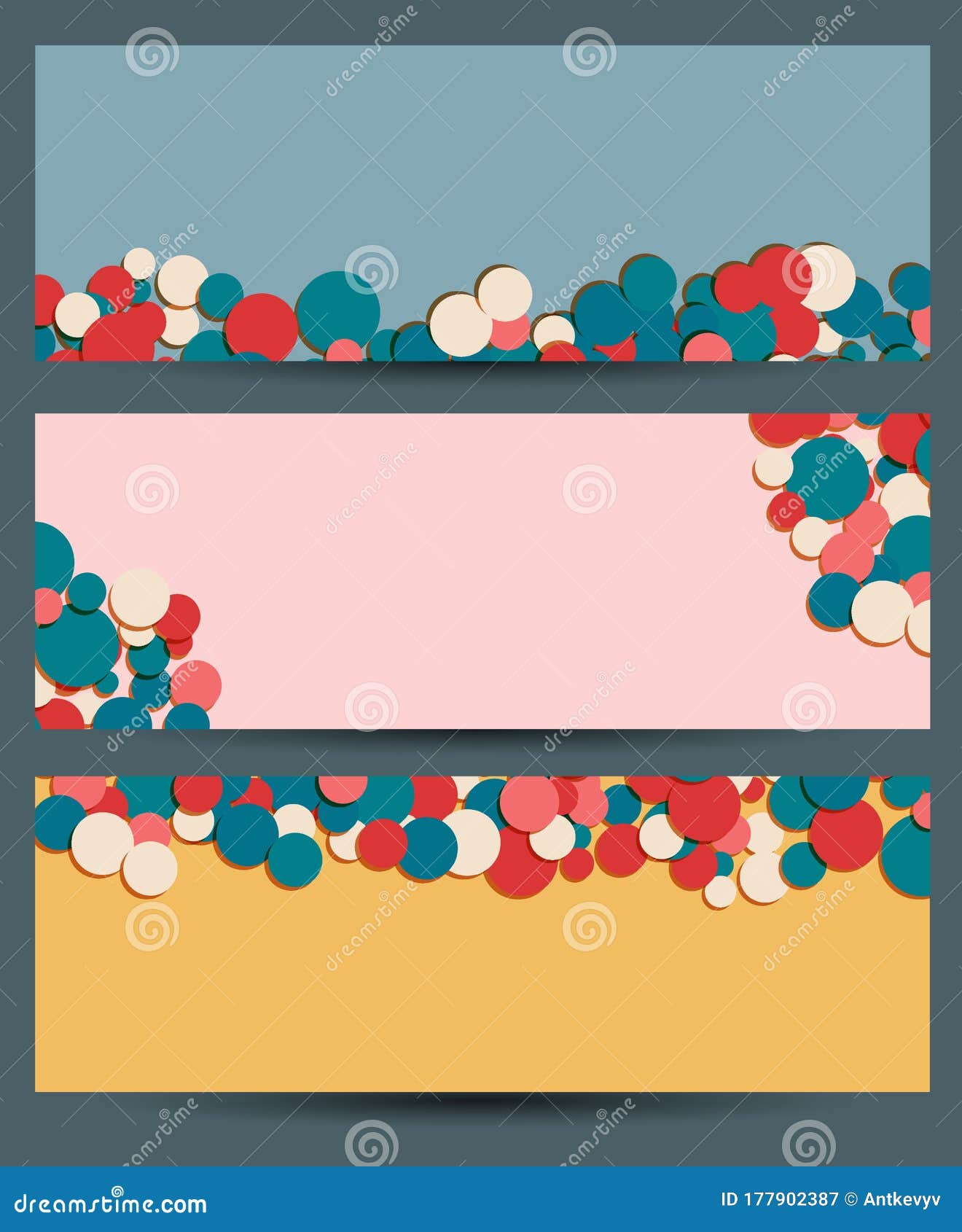 Flatlay banner set stock vector. Illustration of media - 177902387