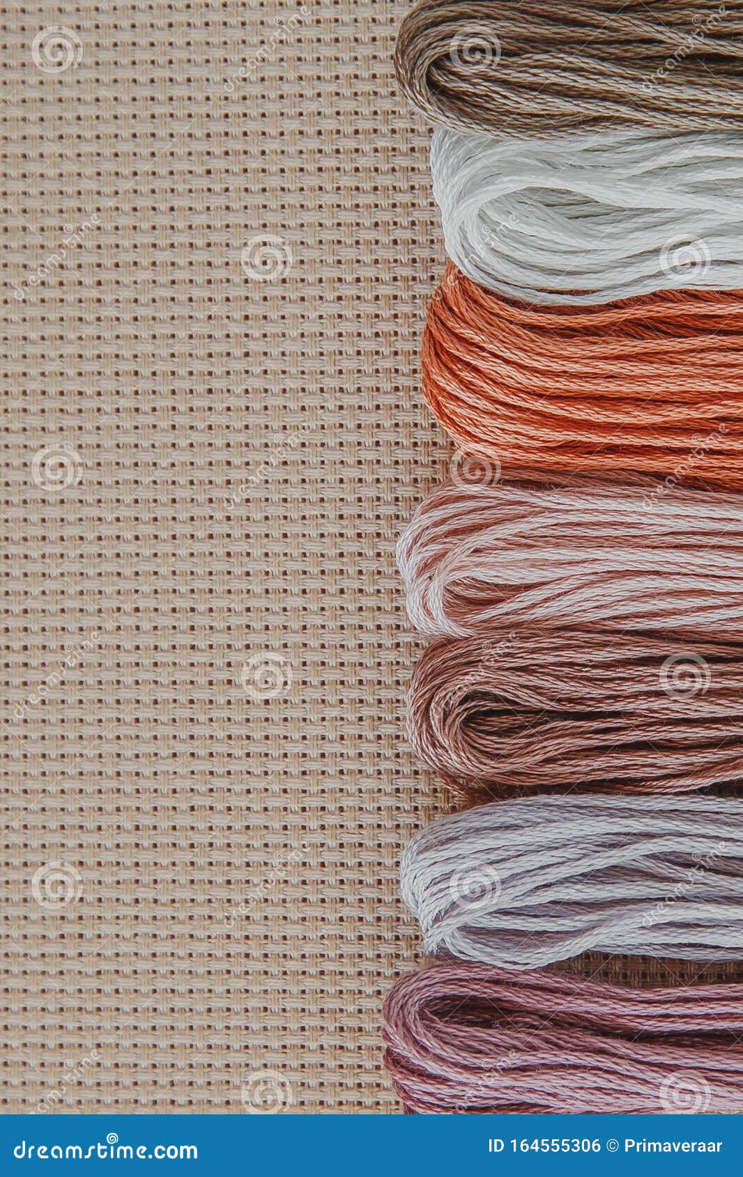 Flatlay Creativity: Canva Aida Beige and Multi-colored Thread Mouline ...