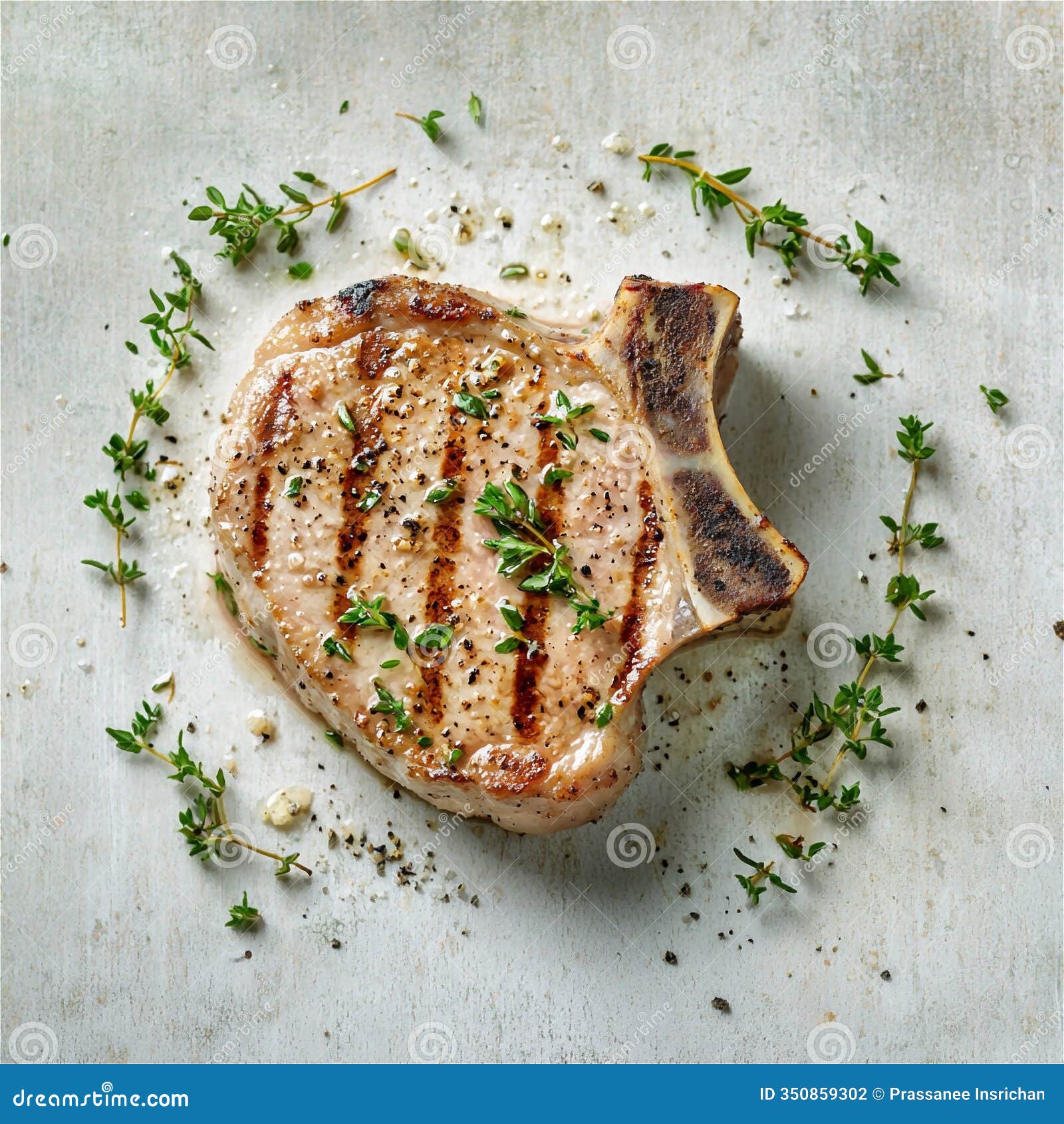 Stake With Rosemary On A Plate. Ai Generated. Royalty-Free Stock Photo ...
