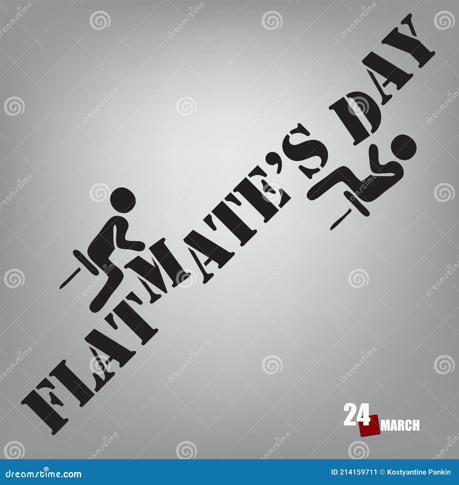 Flatmate Day stock vector. Illustration of calendar - 214159711