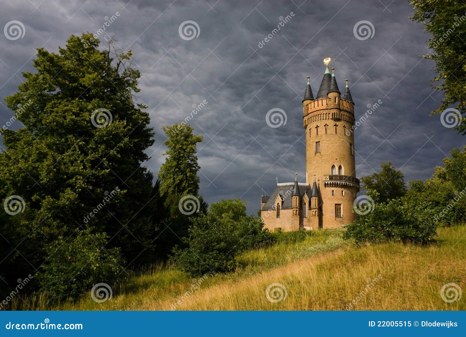Flatow Tower in Babelsberg stock image. Image of prussian - 22005515