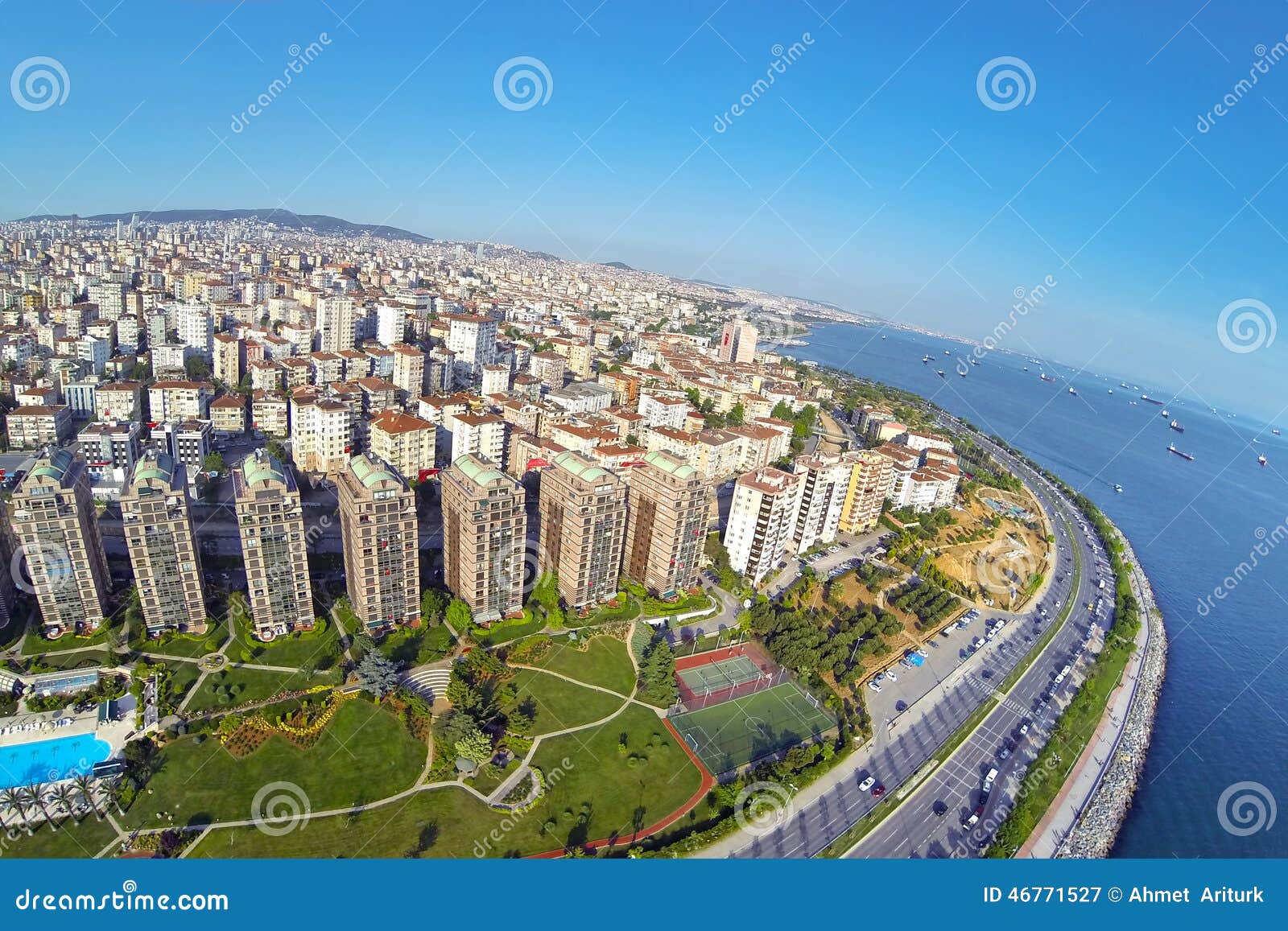 Flats has sea view stock image. Image of blue, lifestyle - 46771527