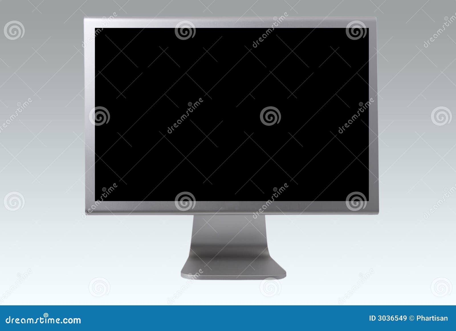 Flatscreen Computer Monitor Stock Image - Image of wide, silver: 3036549