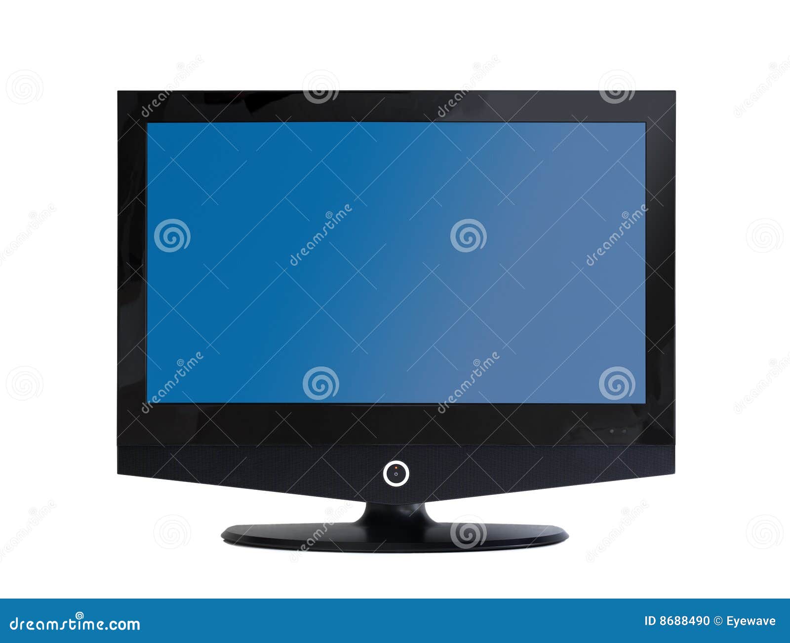 Flatscreen LCD TV-Set Isolated Stock Photo - Image of entertainment ...