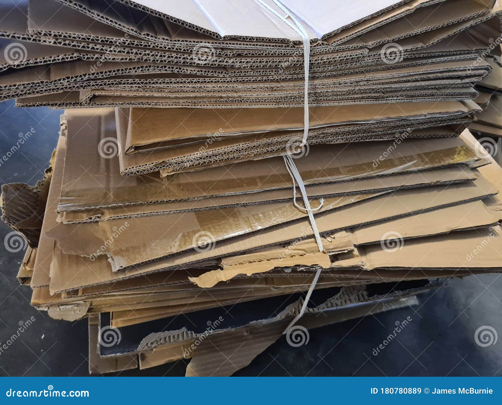 Flattened Cardboard Boxes Stacked Randomly Stock Image - Image of ...