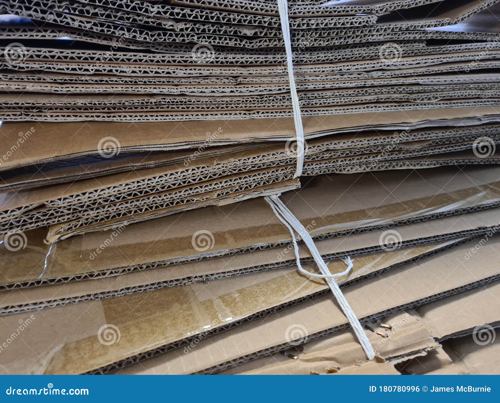 Flattened Cardboard Boxes Stacked Randomly Stock Photo - Image of ...