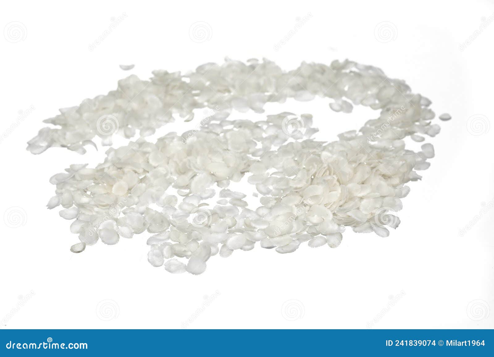 Flattened Rice Flakes Isolated on White. Stock Photo - Image of flake ...