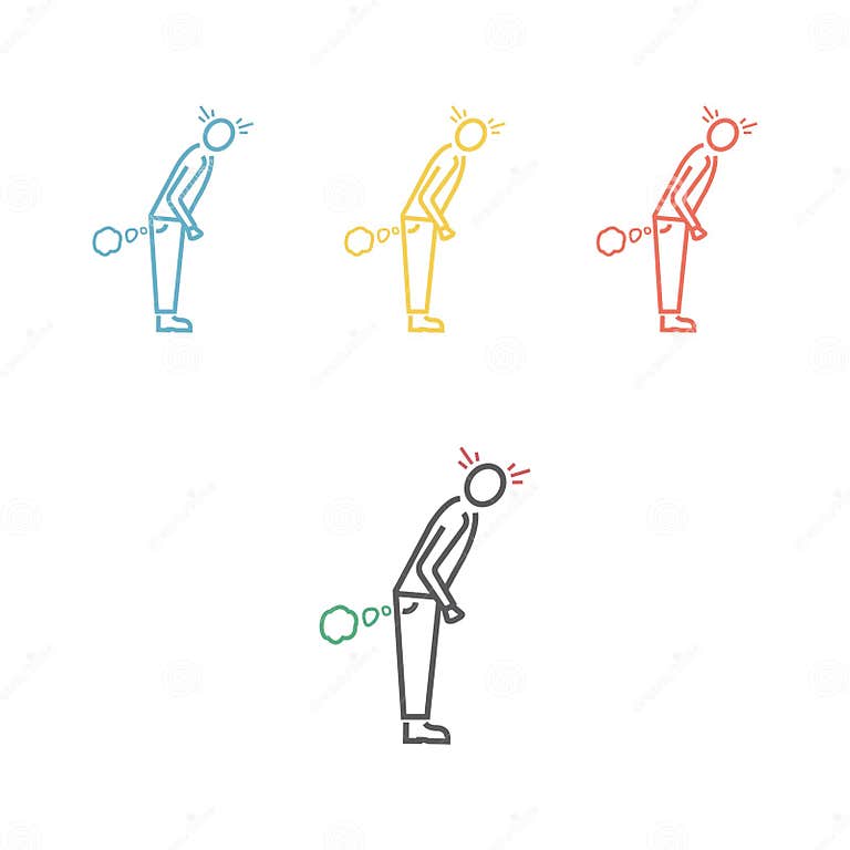 Flatulence. Vector Icon for Web Graphic. Stock Vector - Illustration of ...