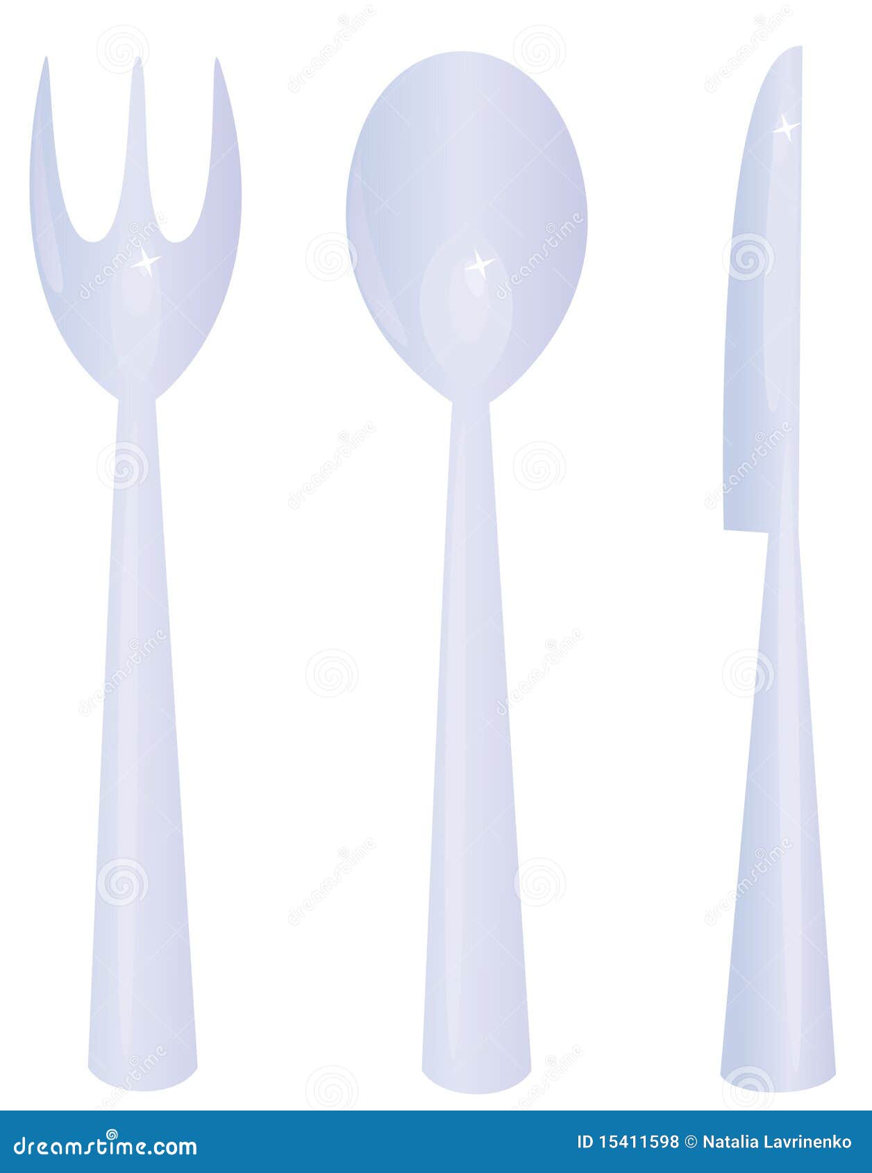 Flatware stock vector. Illustration of kitchen, dinner - 15411598