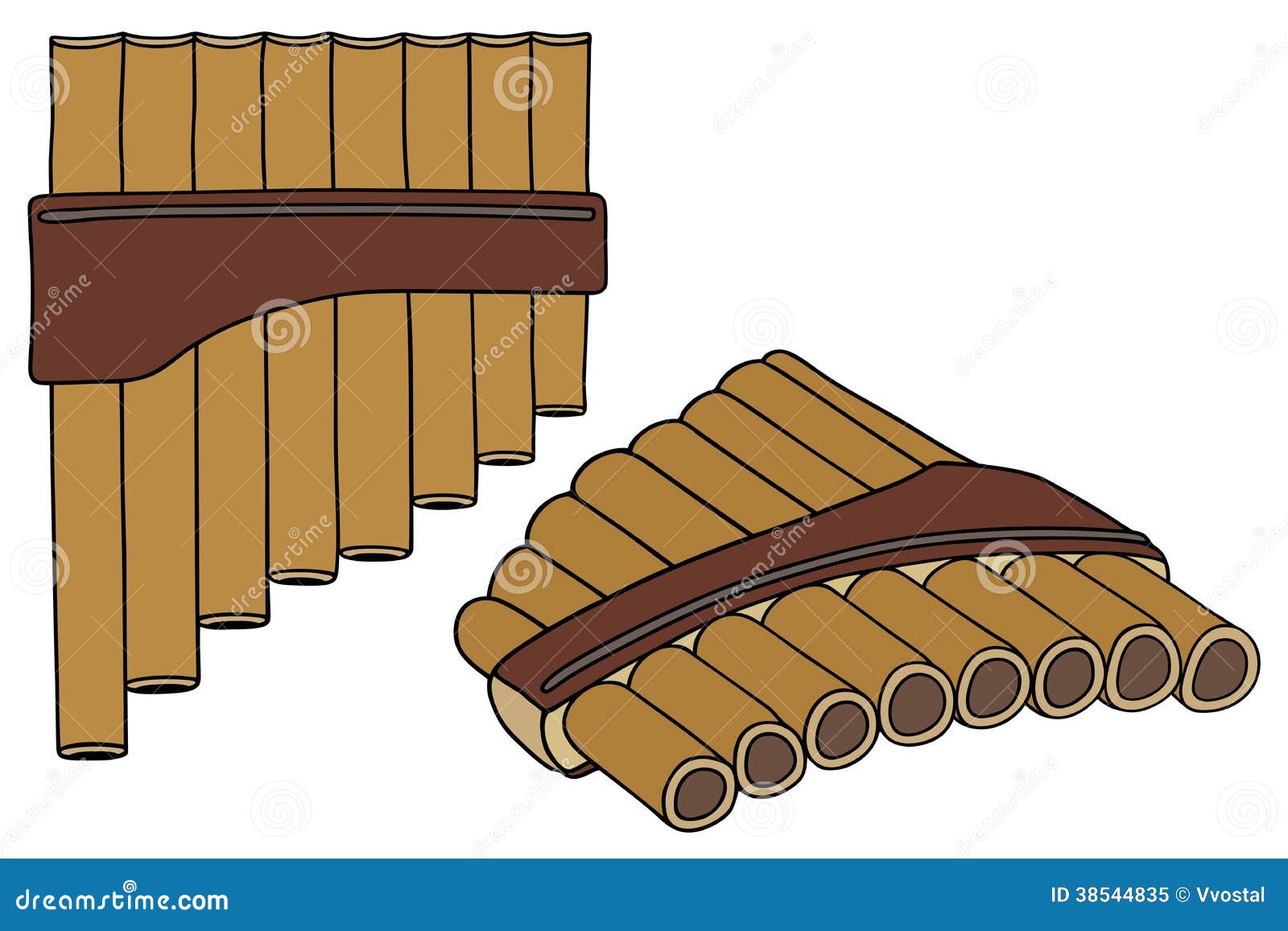 Flauto illustrazione vettoriale. Illustrazione di tubo - 38544835