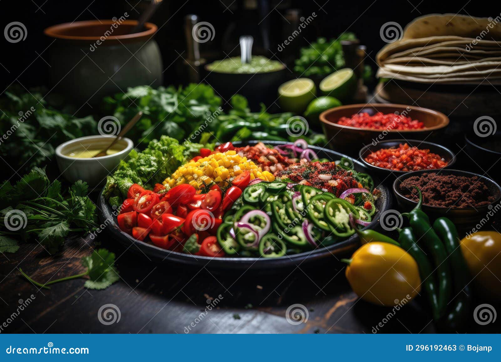 Flavor Explosion Spicy Mexican Taco on a Plate. AI Generated Stock ...