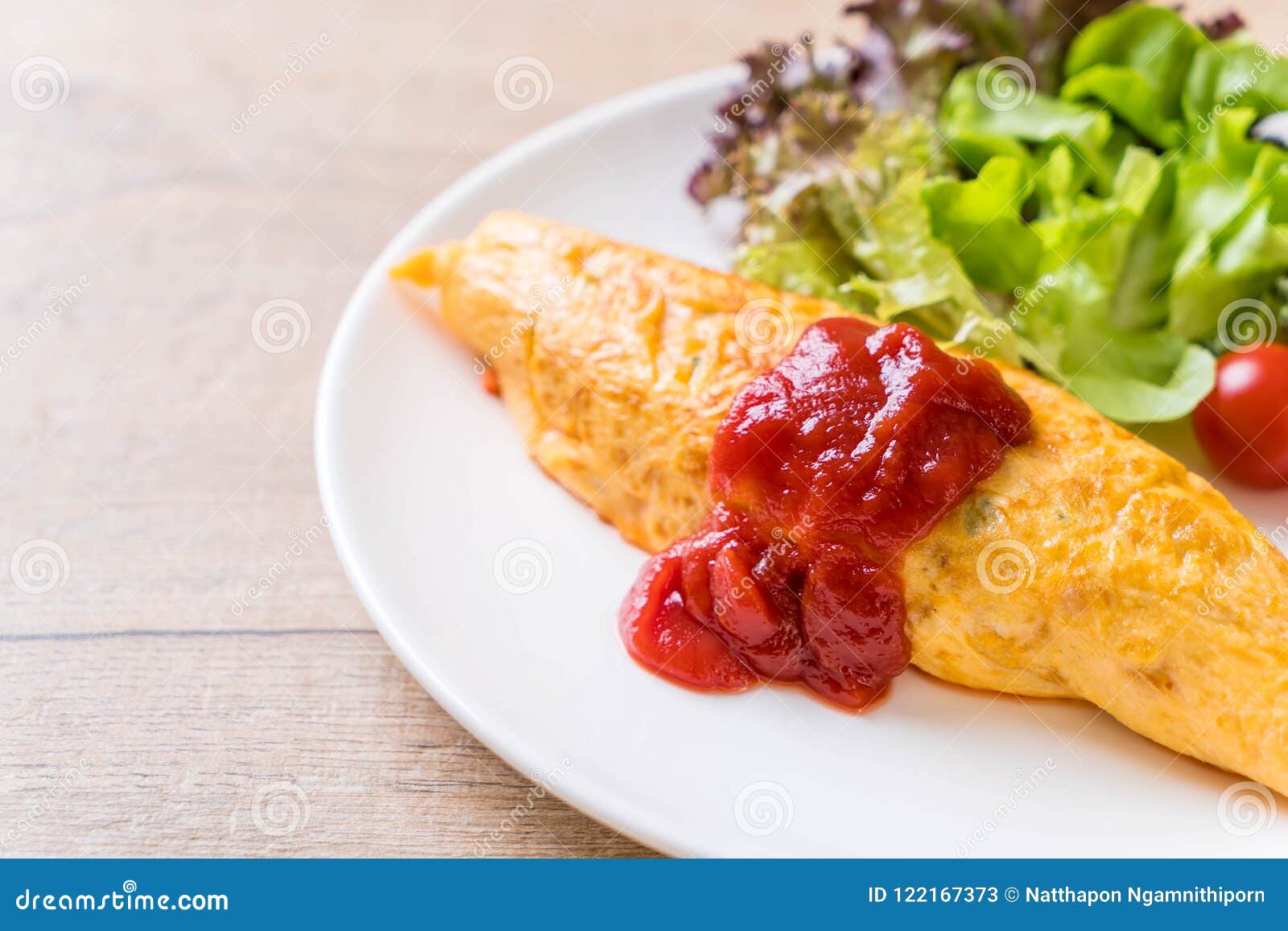 Flavored Fried Rice in an Omelet Wrapping Stock Image - Image of ...