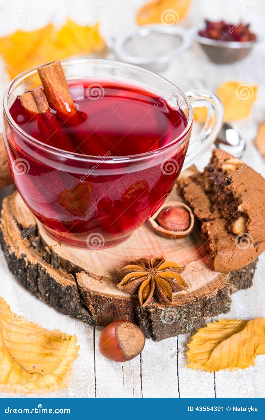 Flavored Fruit Tea with Cinnamon Stock Image - Image of liquid, anise ...