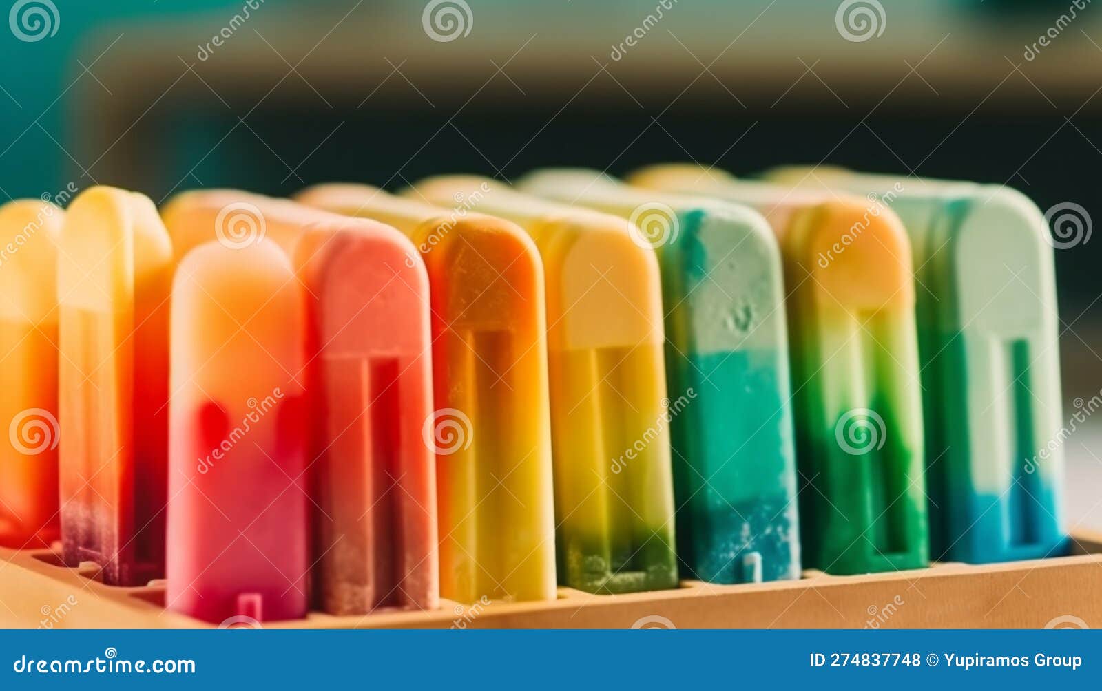 Multi Flavored Ice Cream Bar On A Stick Royalty-Free Illustration ...