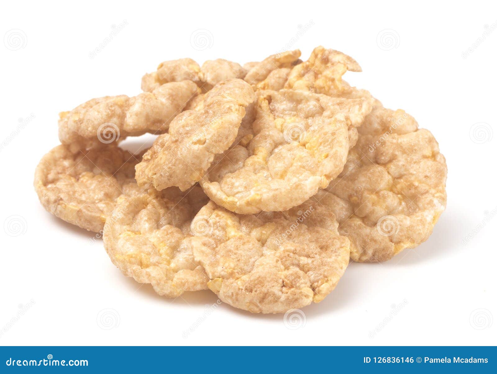 Pile of Flavored Mini Rice Crackers Stock Photo - Image of healthy ...