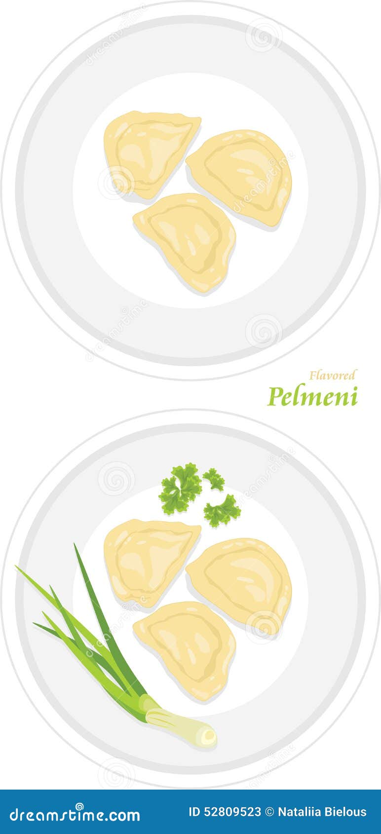 Flavored Pelmeni on a Plate Stock Vector - Illustration of delicious ...