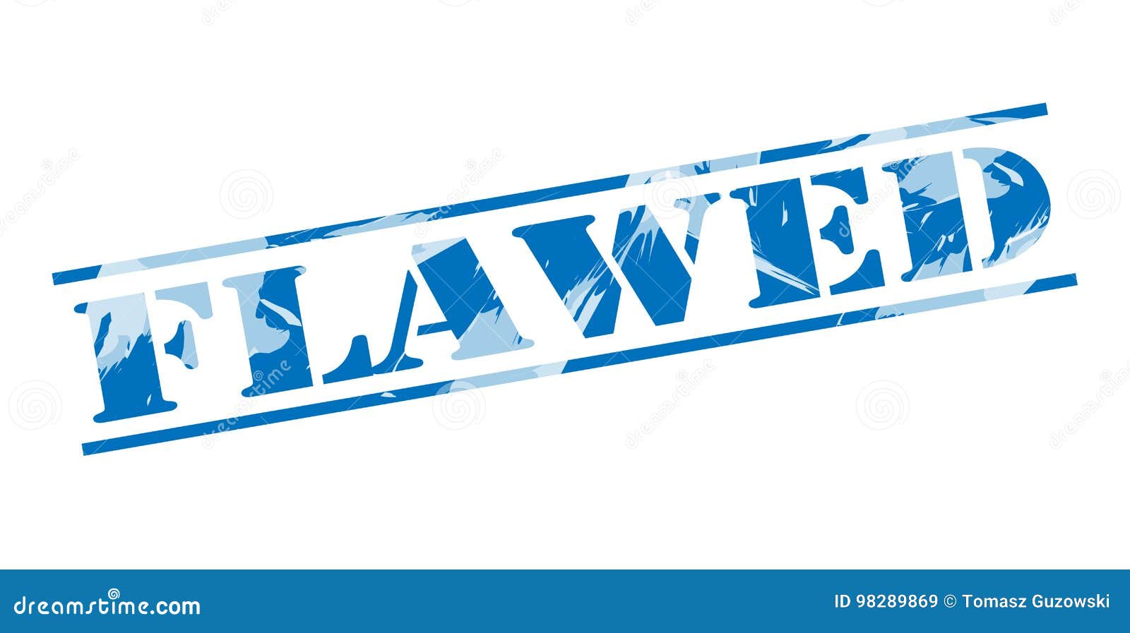 FLAWED Stamp On White Isolated Stock Photo | CartoonDealer.com #187171992