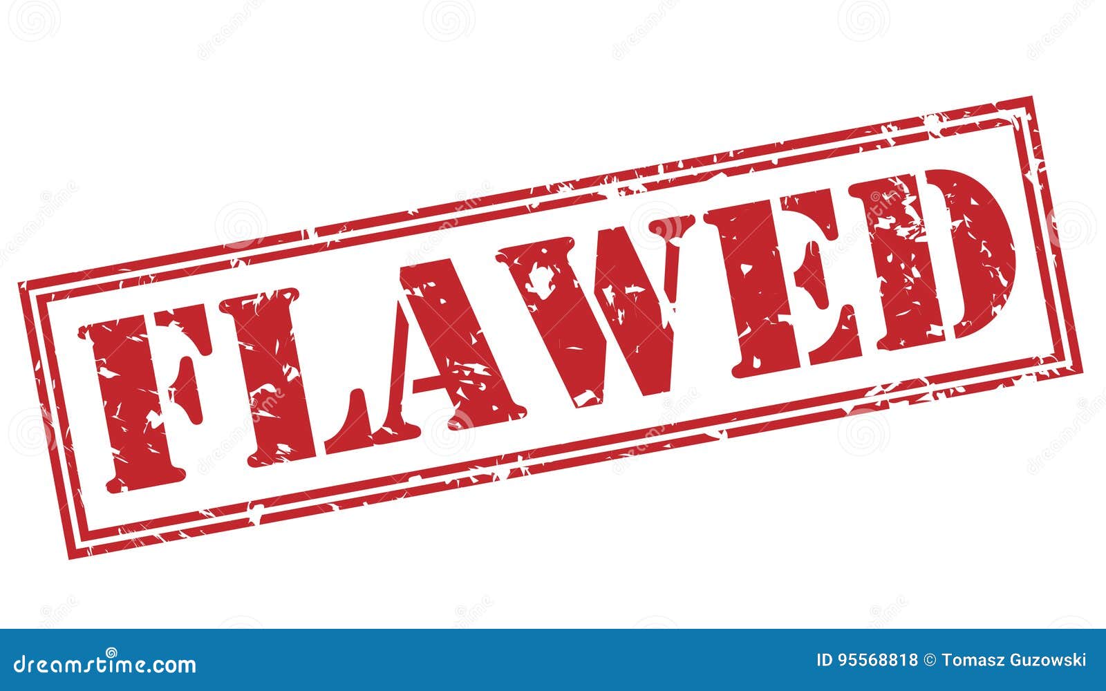 FLAWED Stamp On White Isolated Stock Photo | CartoonDealer.com #187171992