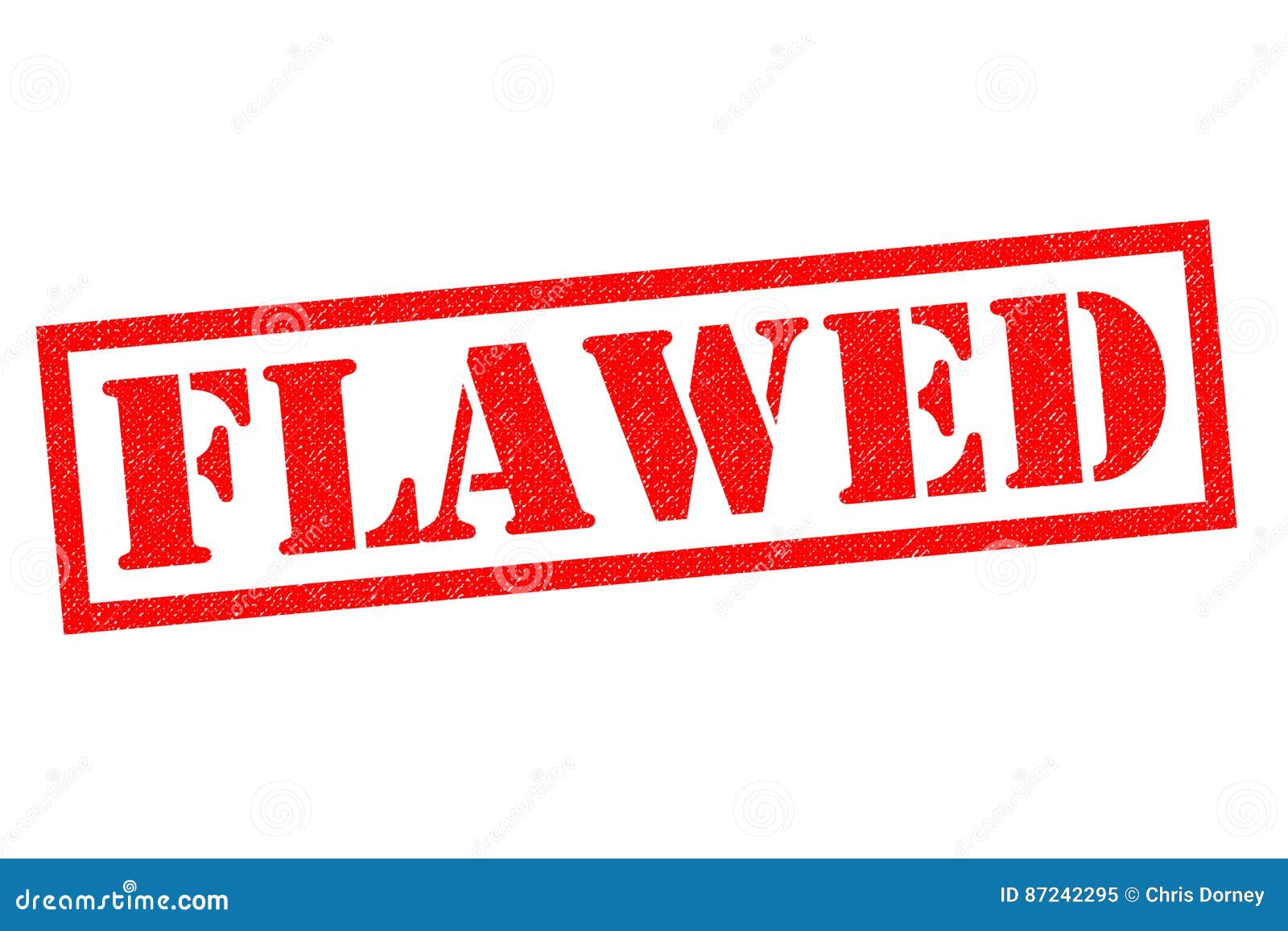 FLAWED Stamp On White Isolated Stock Photo | CartoonDealer.com #187171992