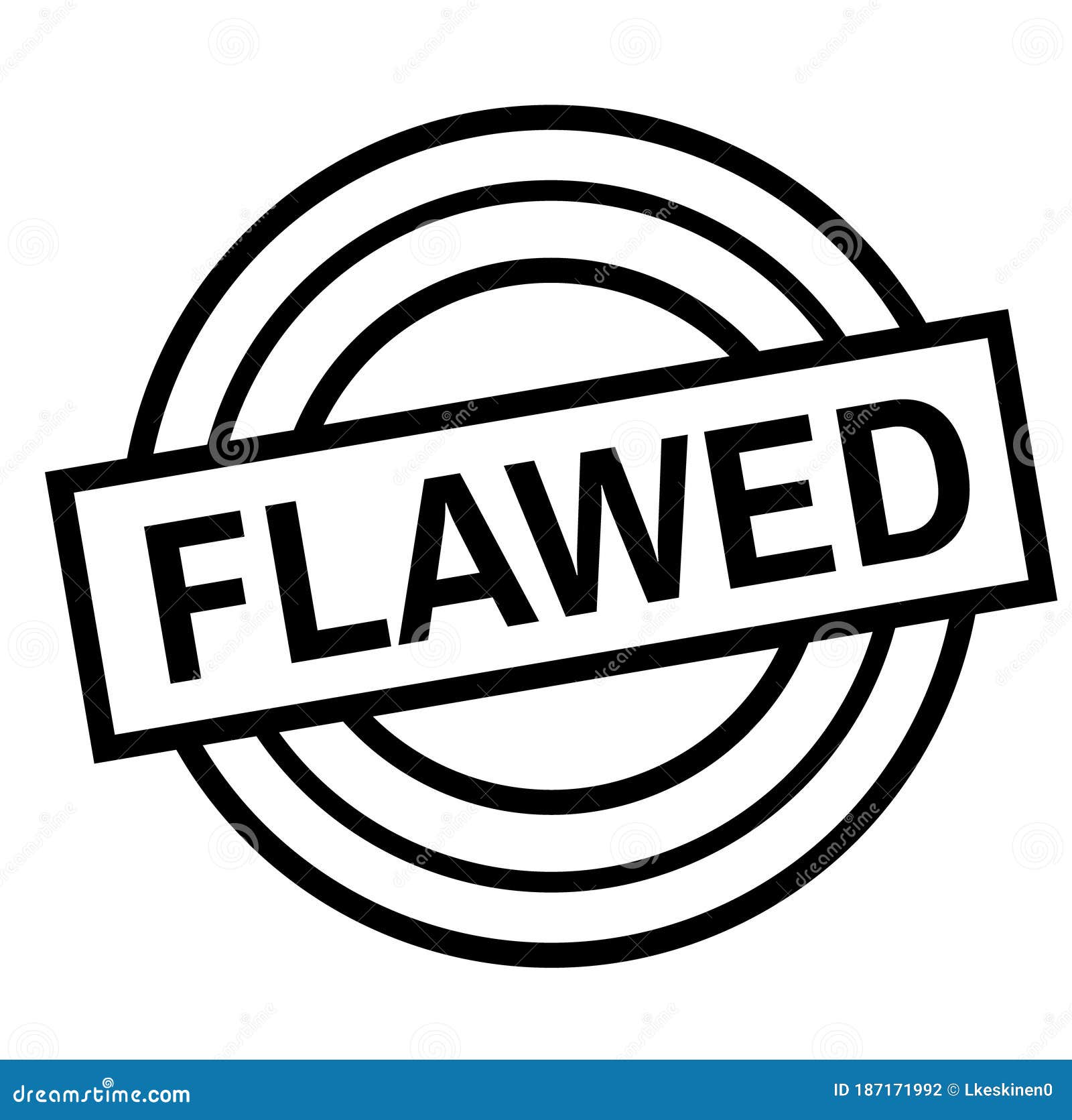 FLAWED Stamp On White Isolated Stock Photo | CartoonDealer.com #187171992