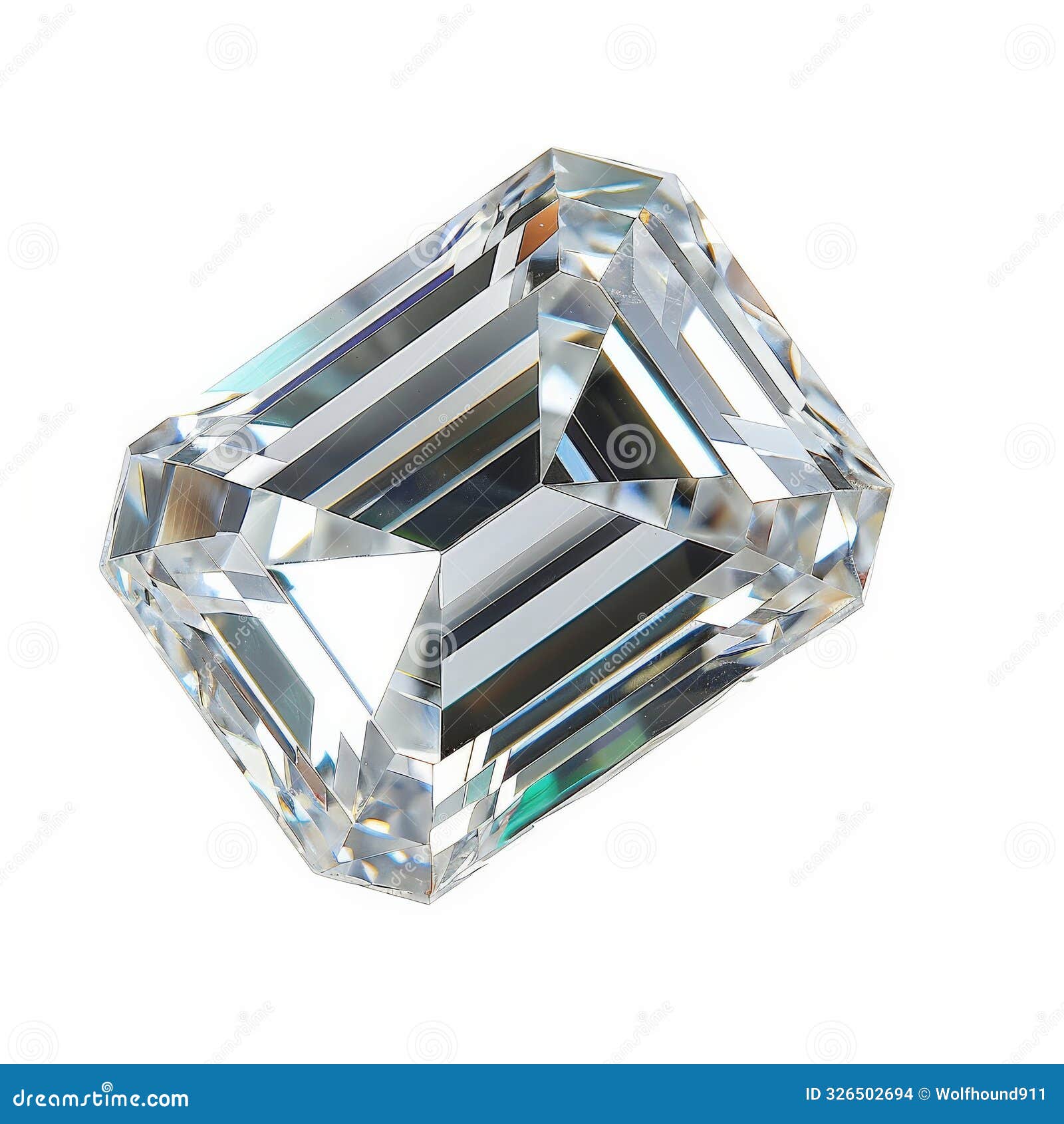 A Flawless Emerald-cut Diamond with a Rectangular Shape and Step-cut ...